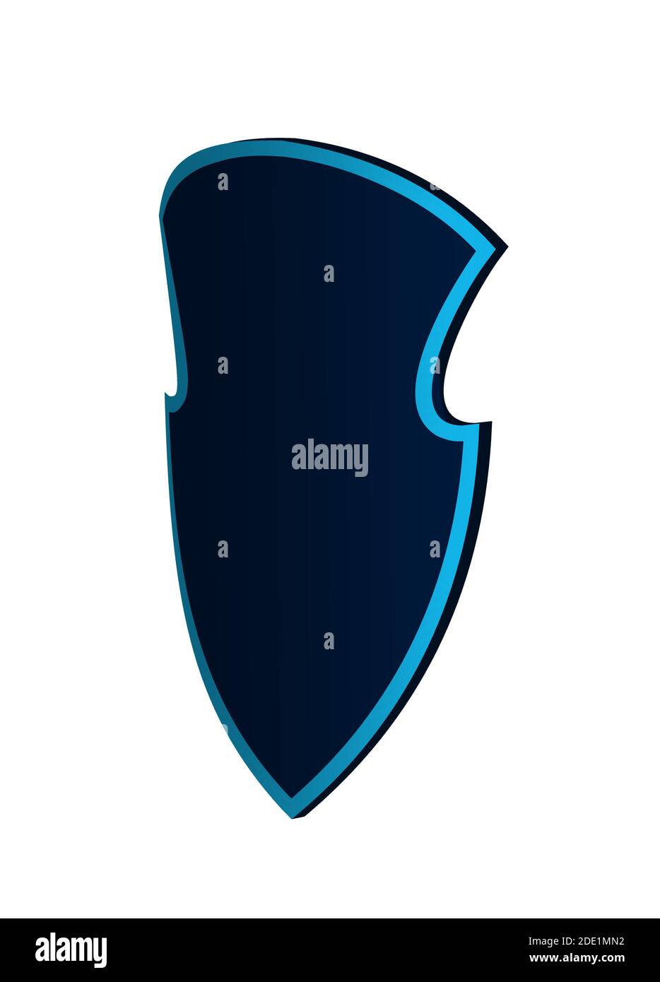 knight shield is dark blue. Defense against attack. Isolated vector on ...