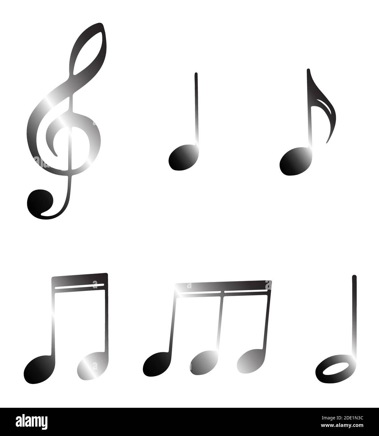 musical notes and signs on a transparent background Stock Vector Image ...