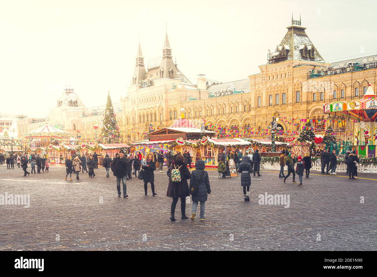 Moscow and its Red Square during the Christmas holidays with the ...