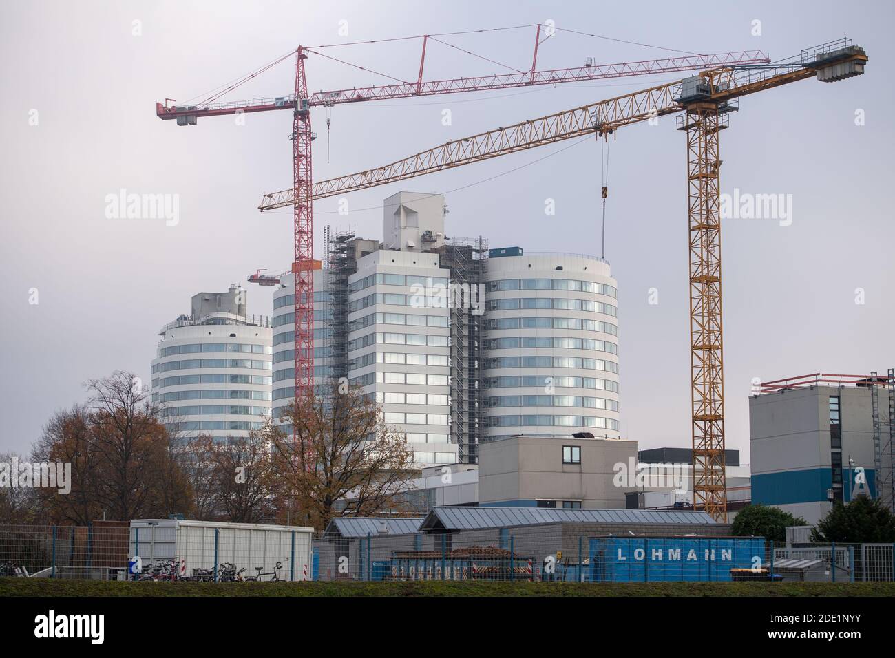 The landmark of the university clinic, the towers of the central clinic ...