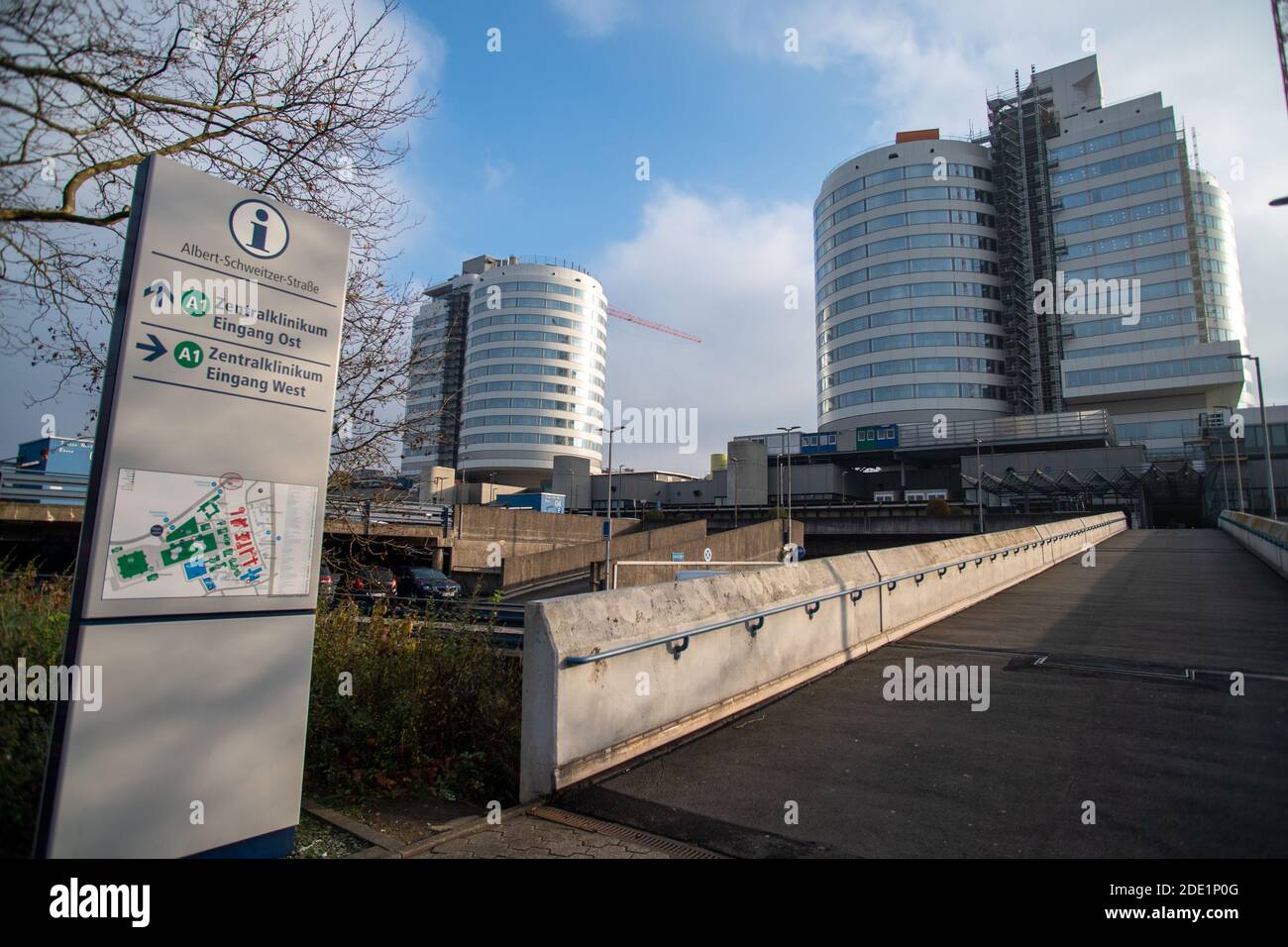 The landmark of the university clinic, the towers of the central clinic ...