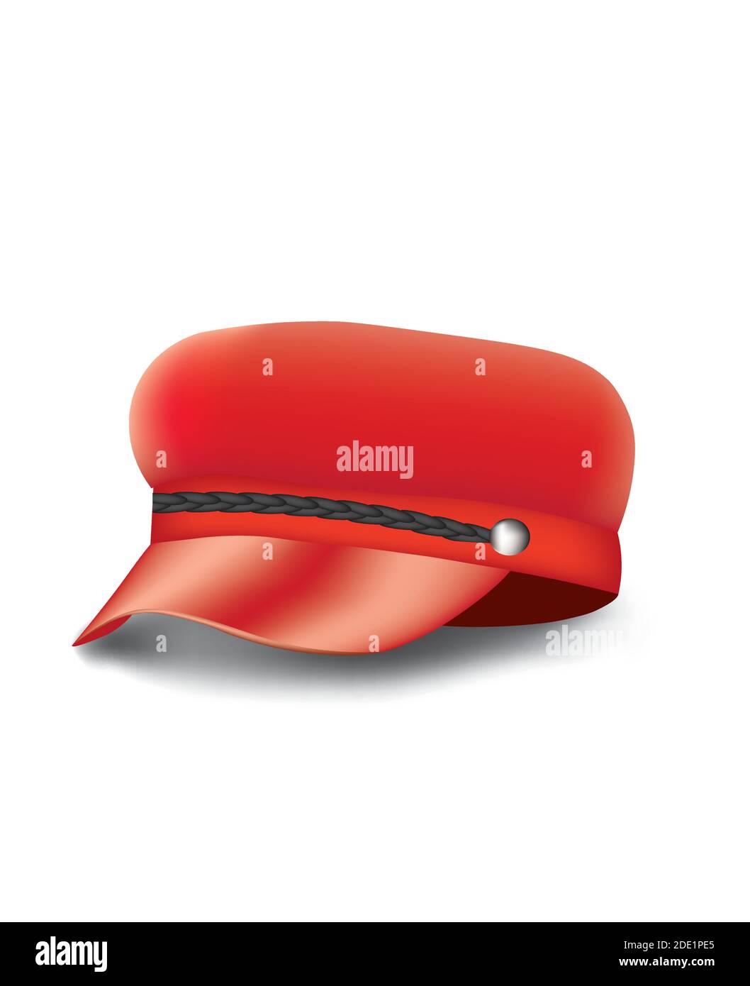 Red woman military cap, vector Stock Vector Image & Art - Alamy