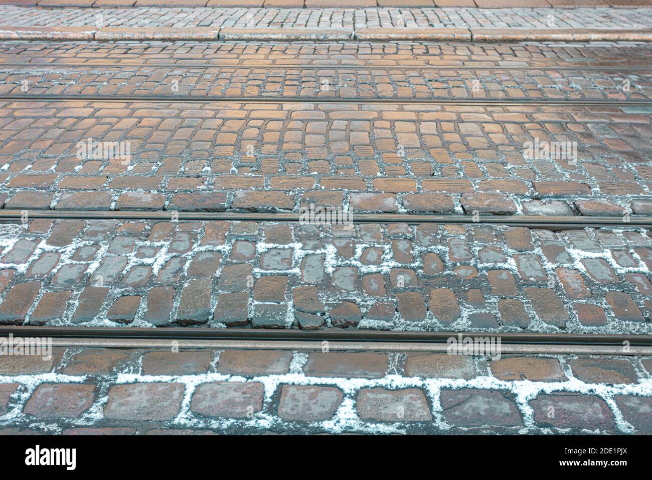 White brick wall pathway covered hi-res stock photography and images ...