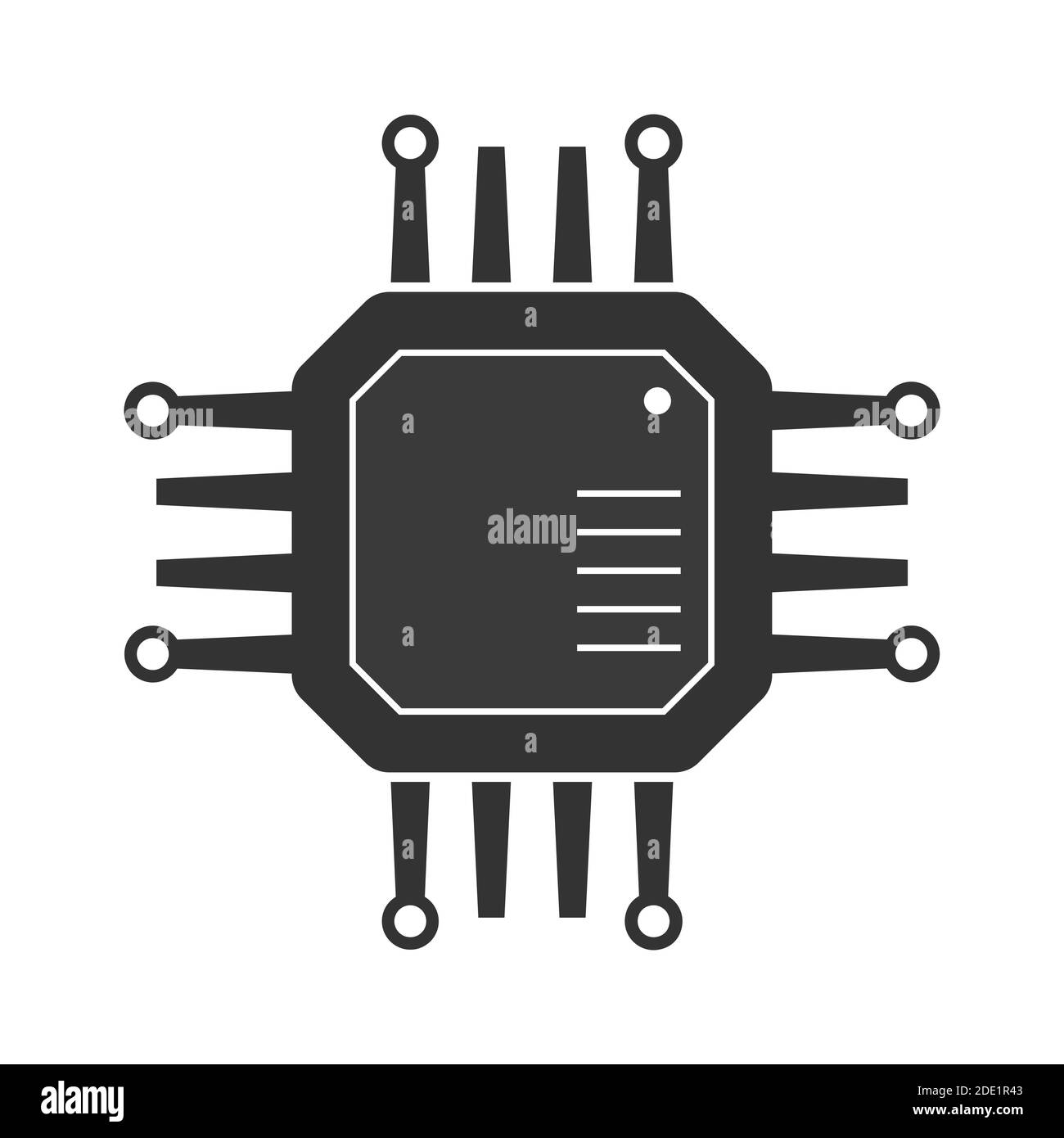 CHIP icon. Vector illustration for thematic design. Flat style Stock ...