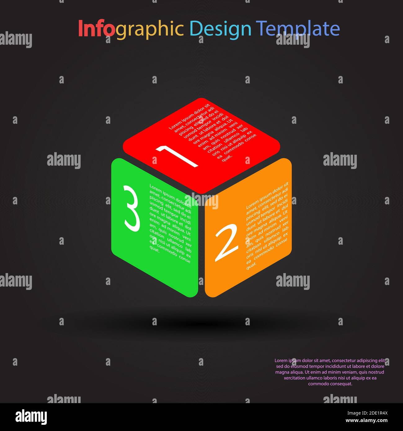 Infographic design template. Three steps to business success, training ...