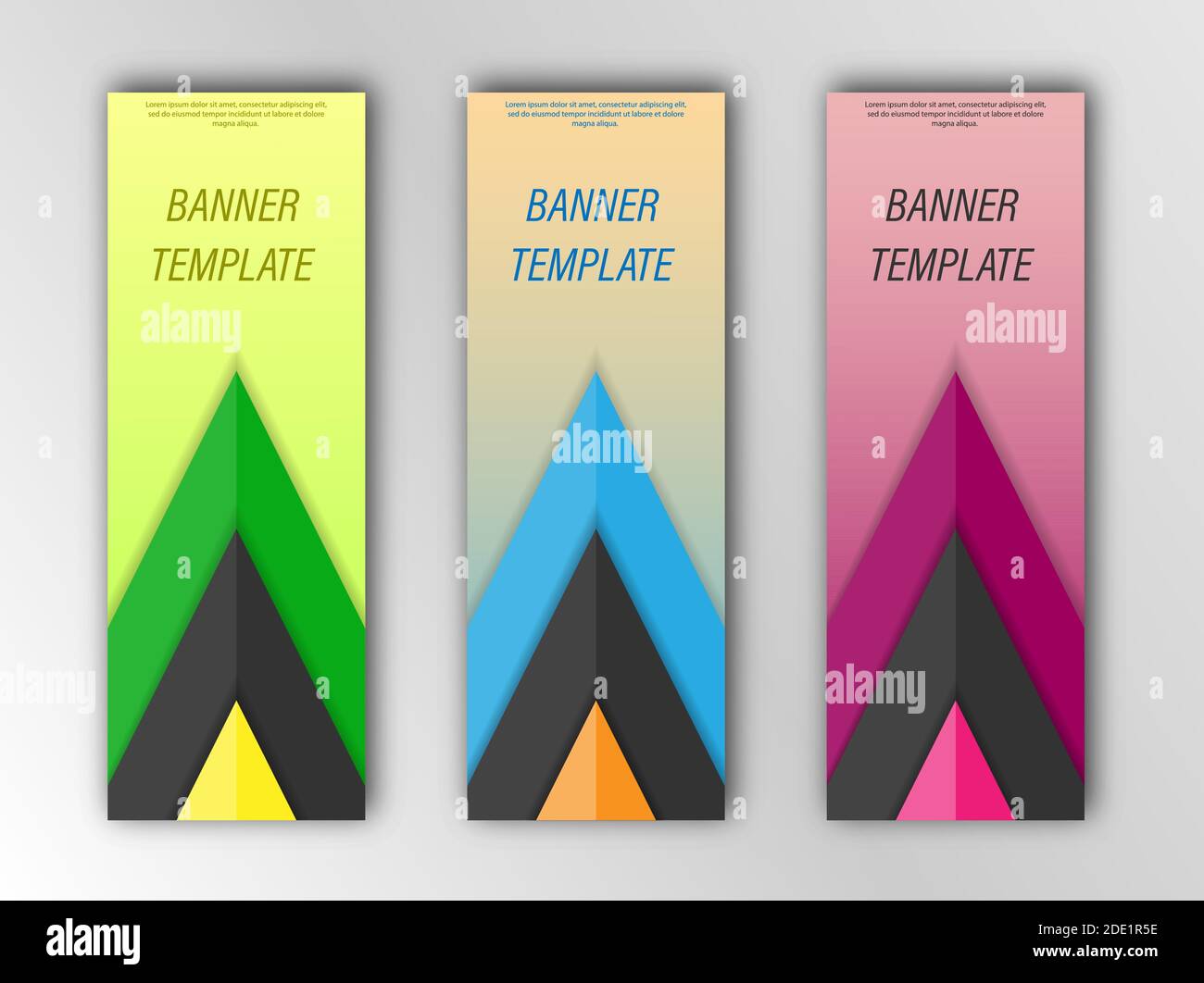 Abstract vector banner template. Illustration for the design of banners ...