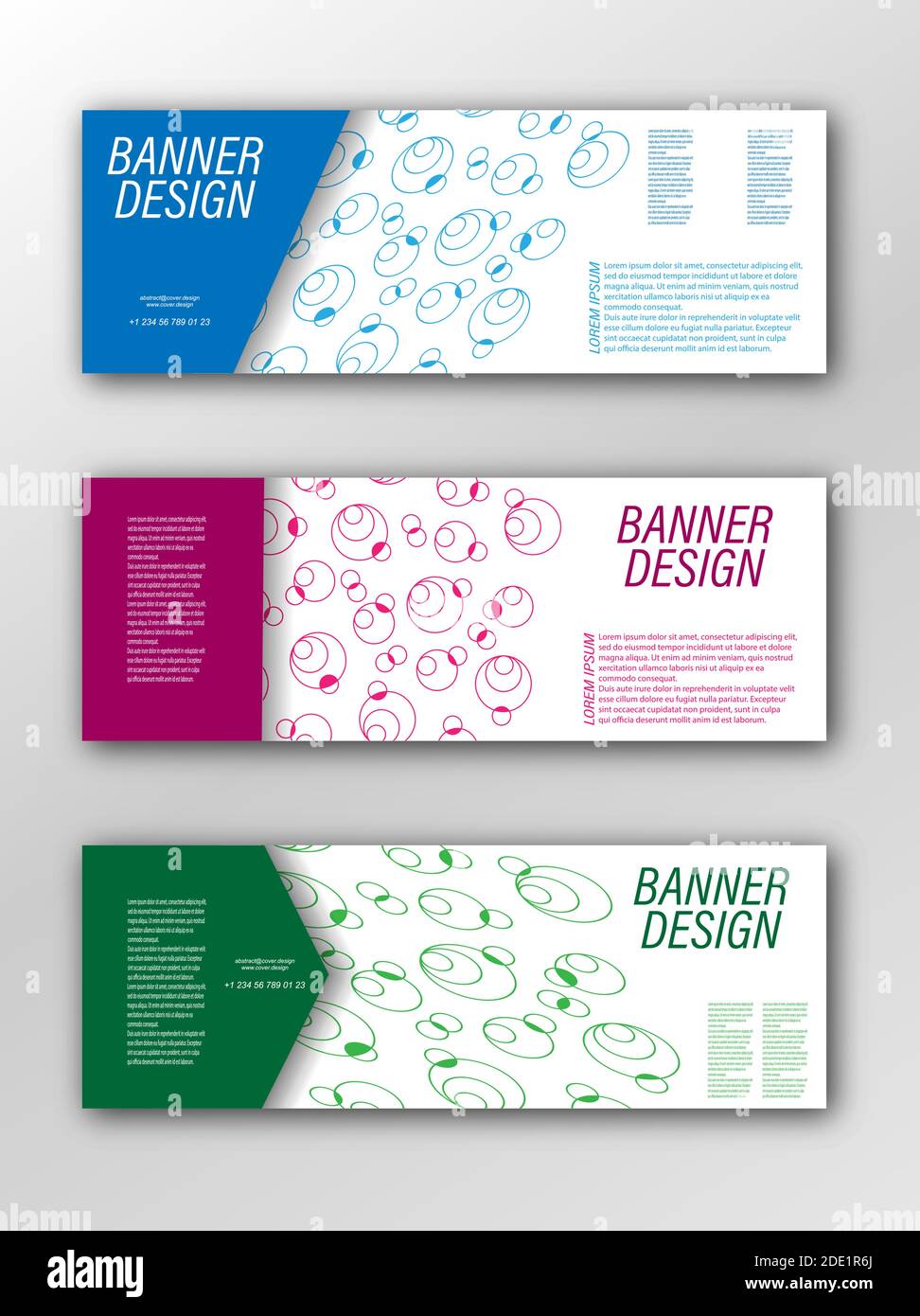 Abstract vector banner template. Illustration for the design of banners ...