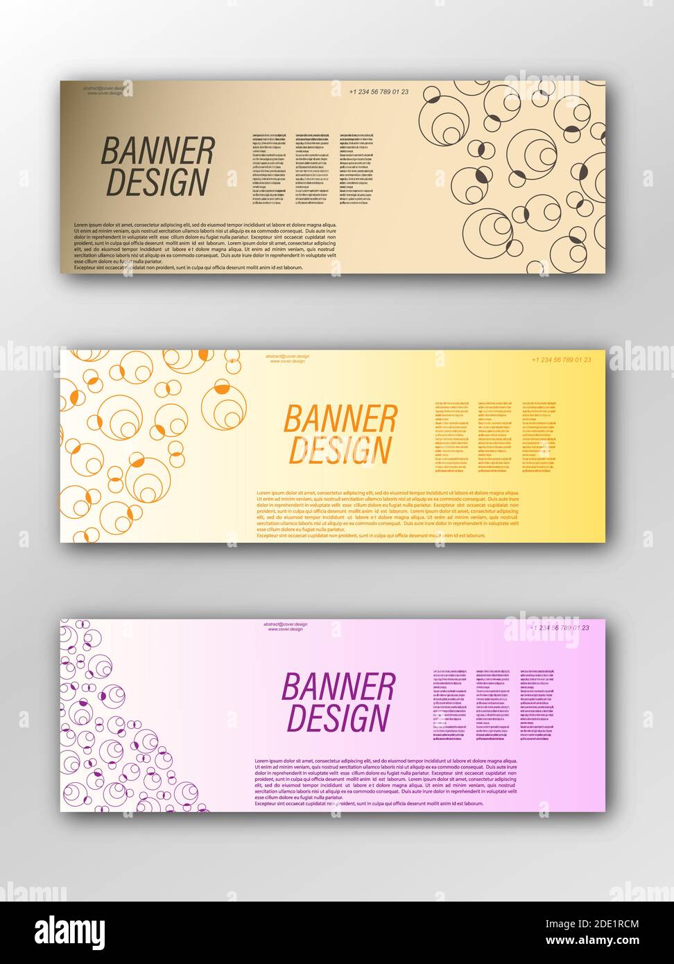 Abstract vector banner template. Illustration for the design of banners ...