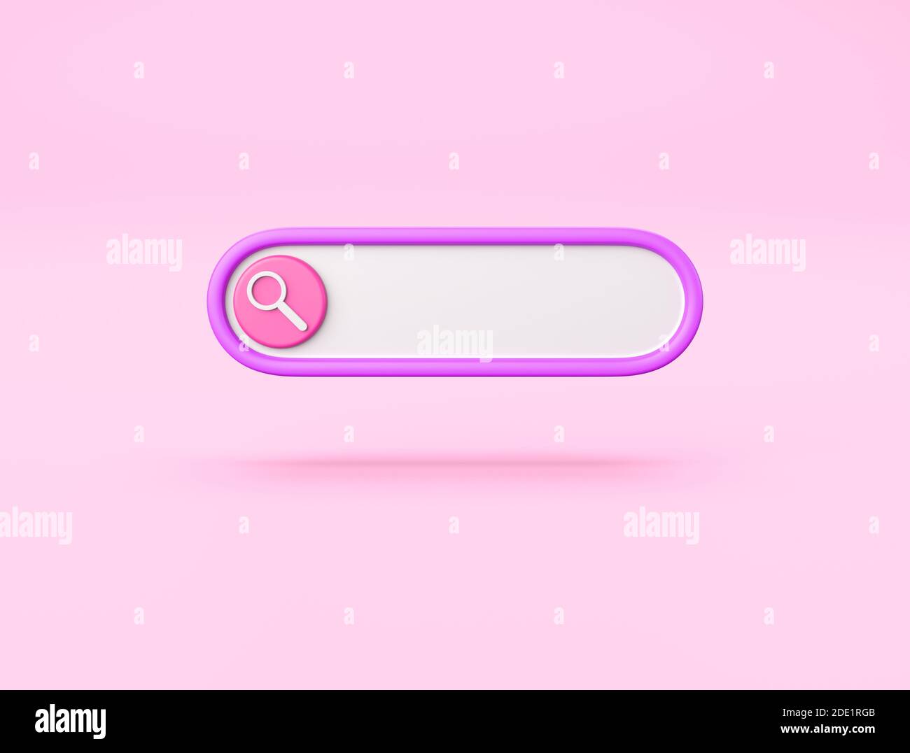 3D Search Bar on Pink Background Stock Photo - Alamy