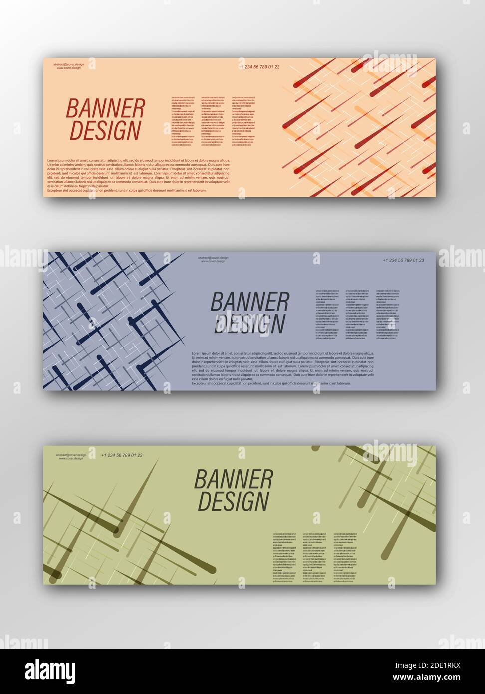 Abstract vector banner template. Illustration for the design of banners ...
