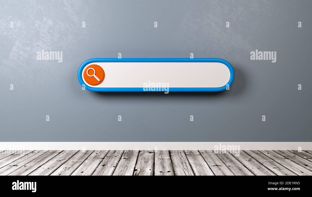3D Search Bar in the Room Stock Photo - Alamy