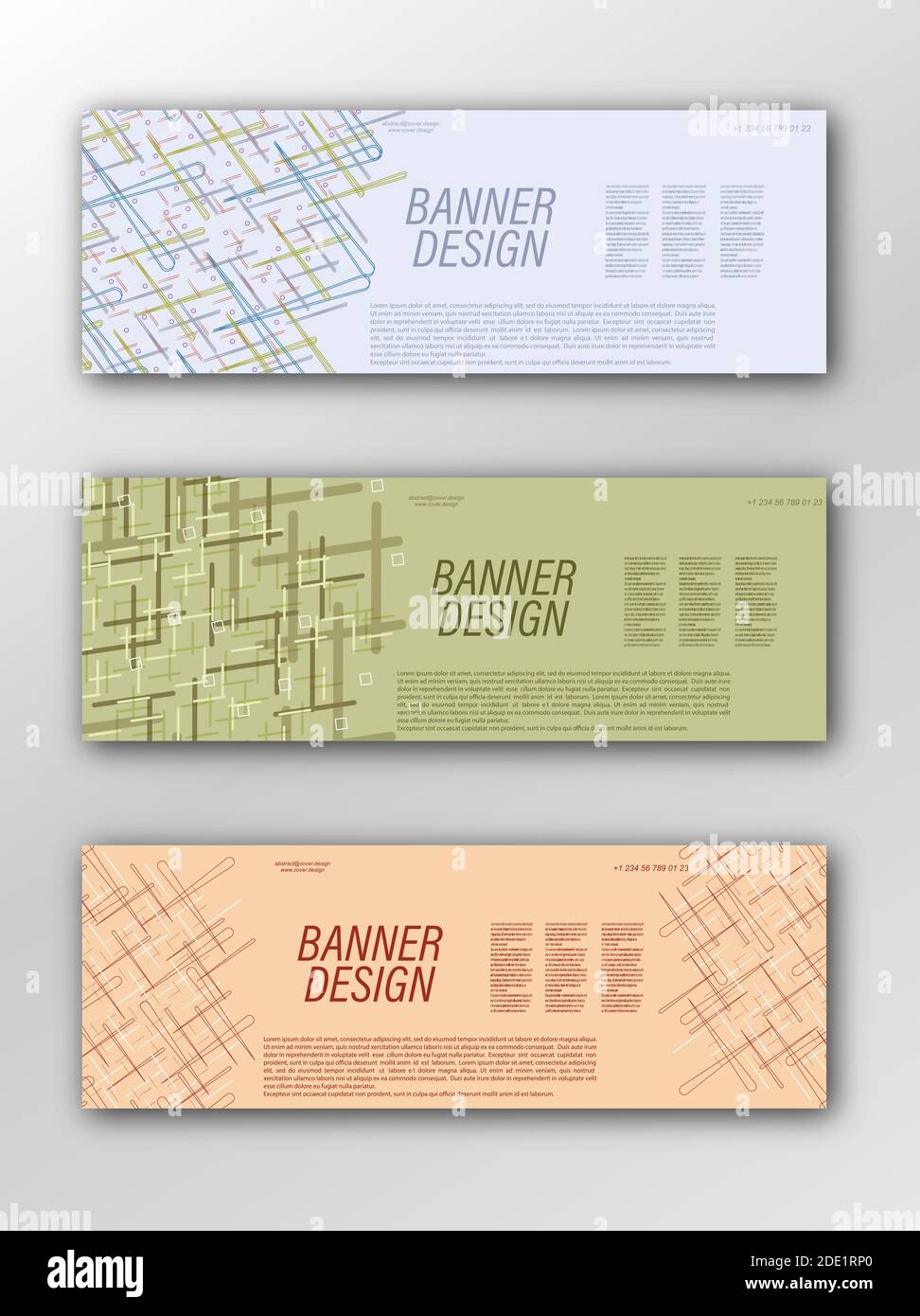 Abstract vector banner template. Illustration for the design of banners ...