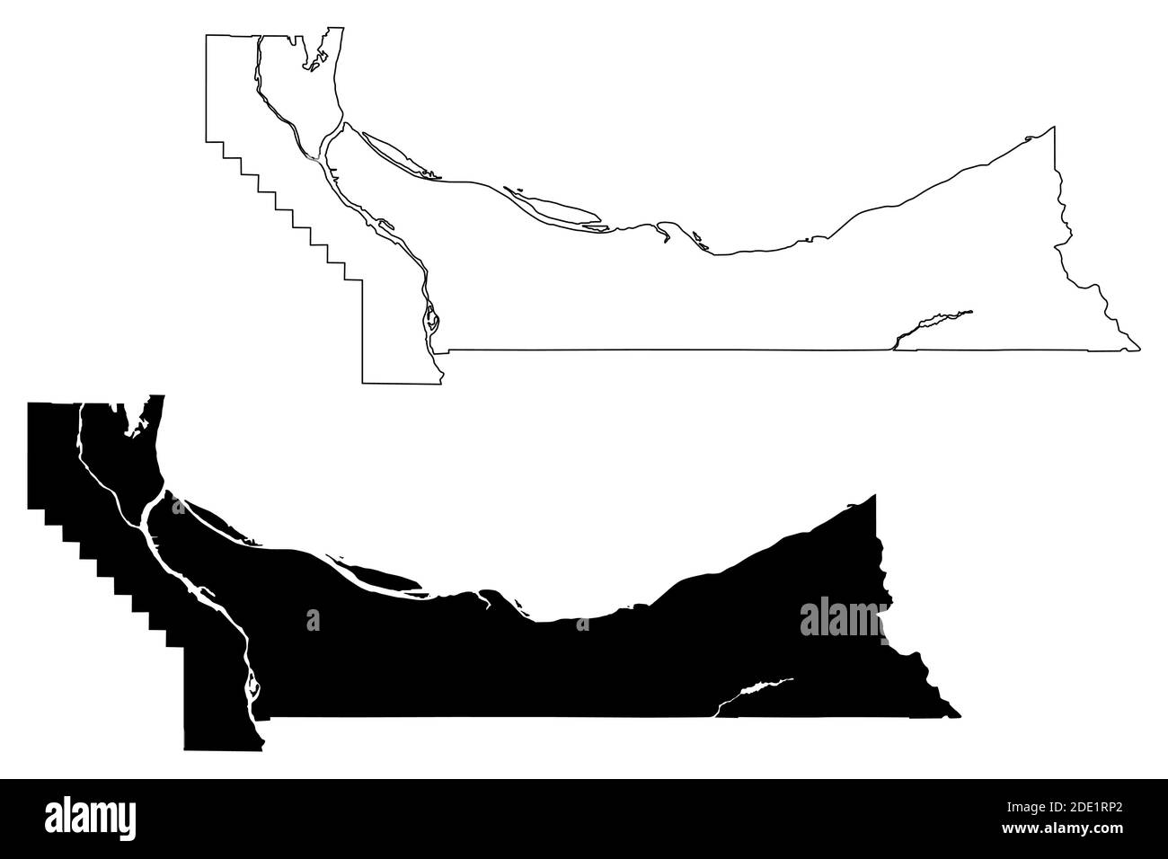 Multnomah county map hi-res stock photography and images - Alamy