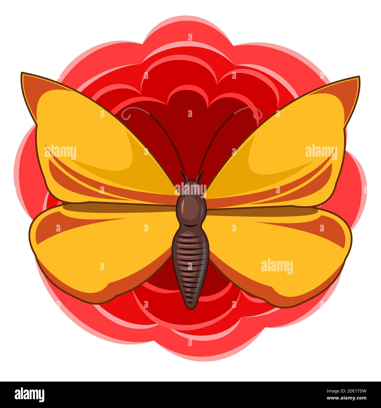 Butterfly on an abstract background. Bright beautiful composition ...