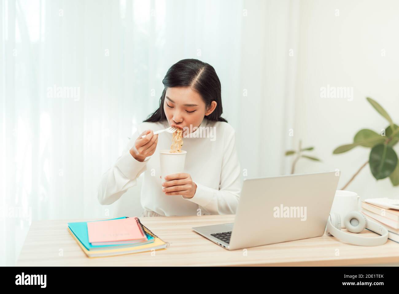 Work at home during self-isolation quarantine and New normal concept ...