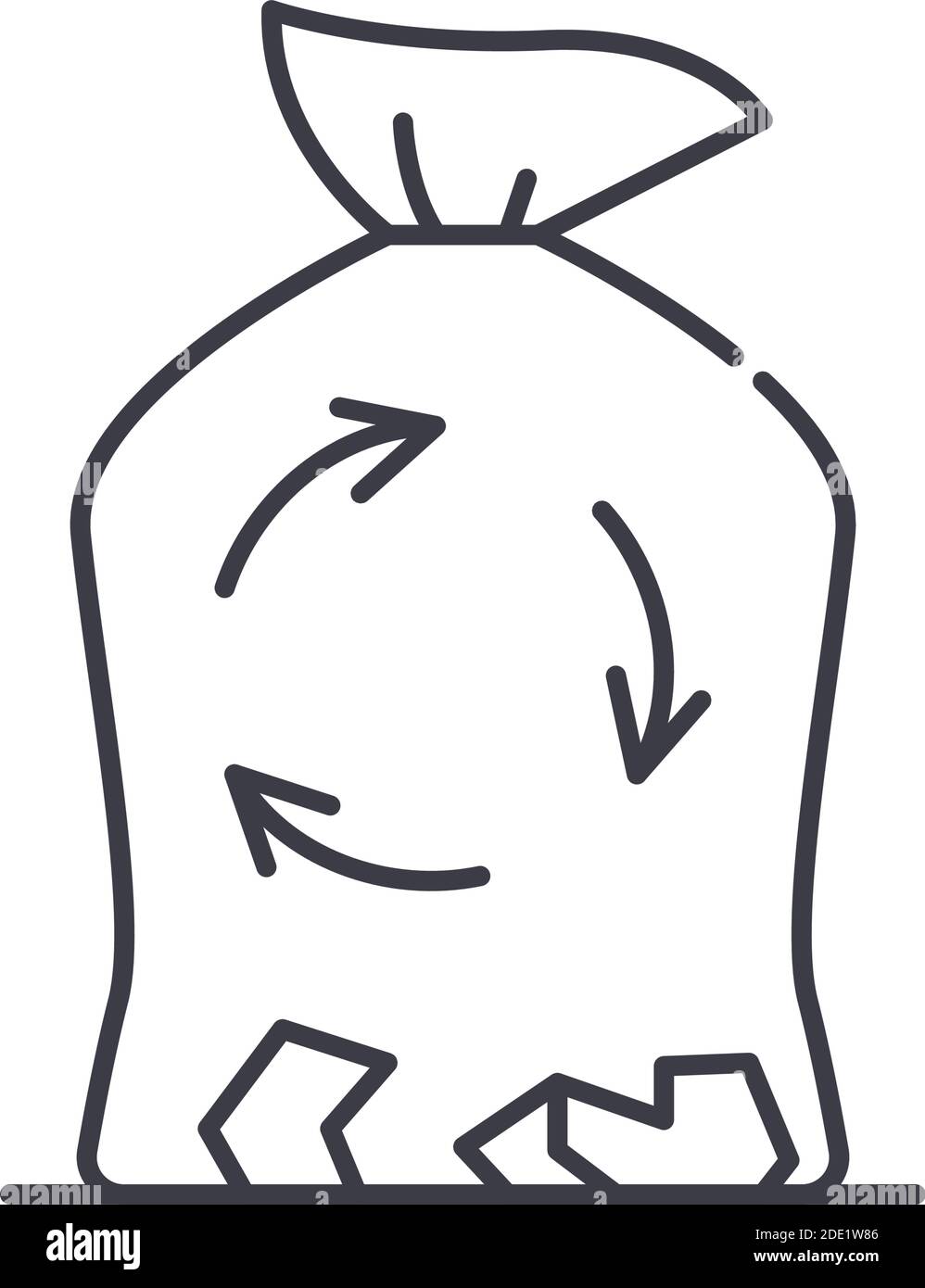 Garbage bags concept icon, linear isolated illustration, thin line ...