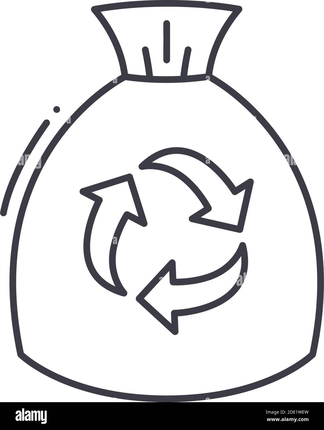 Garbage bags icon, linear isolated illustration, thin line vector, web ...