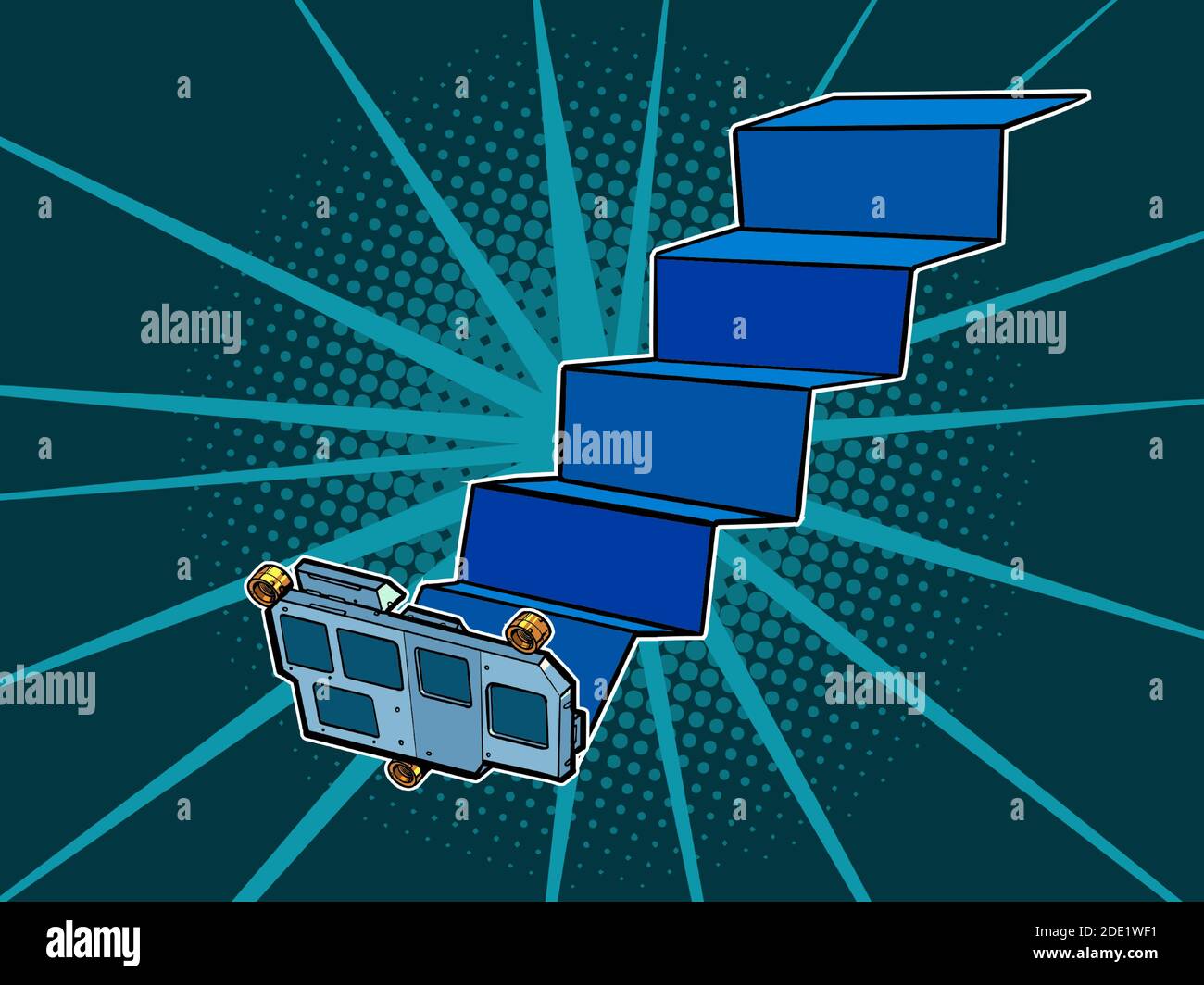 Satellite into orbit Stock Vector Images - Alamy