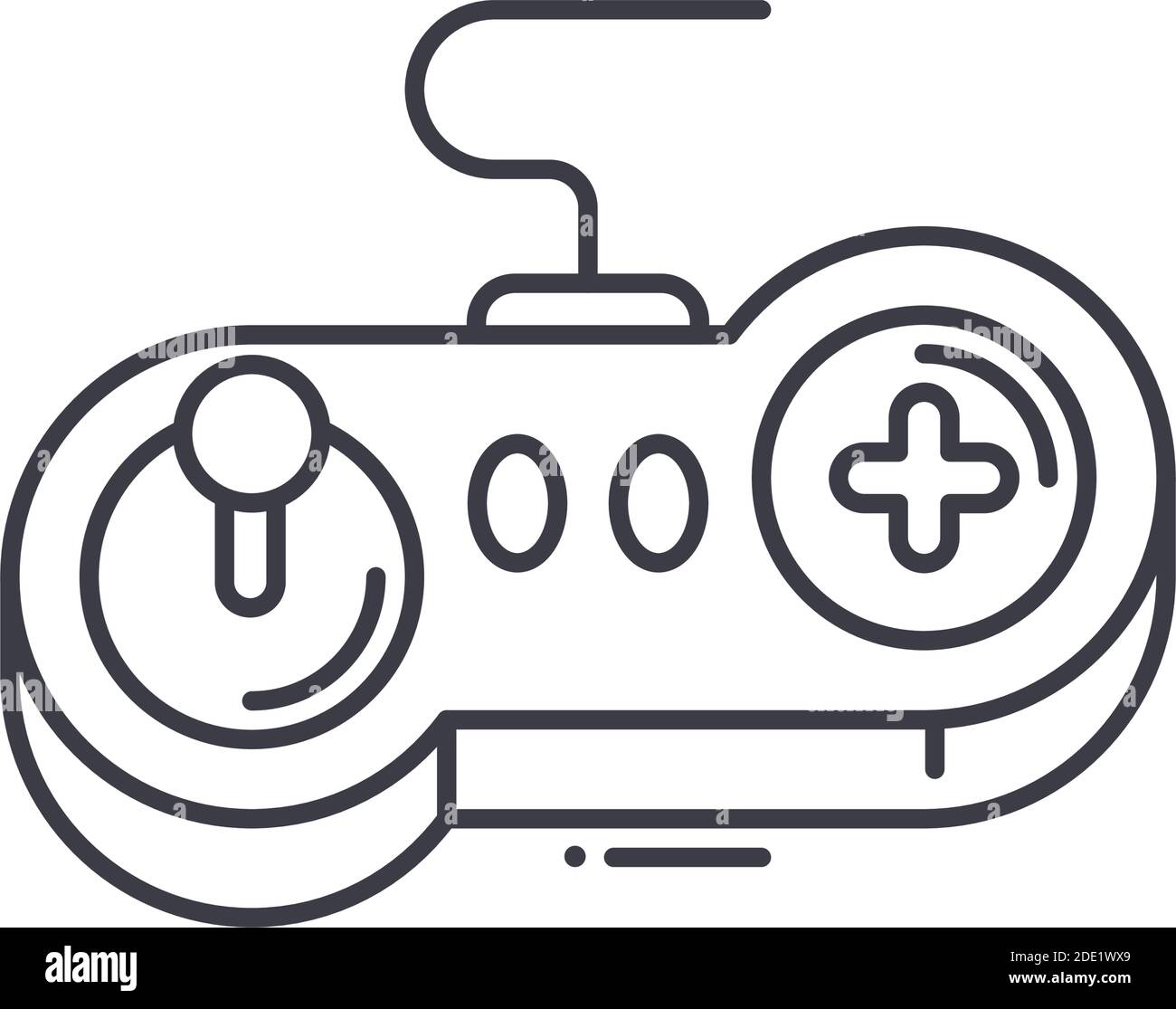 Gamepad icon, linear isolated illustration, thin line vector, web ...