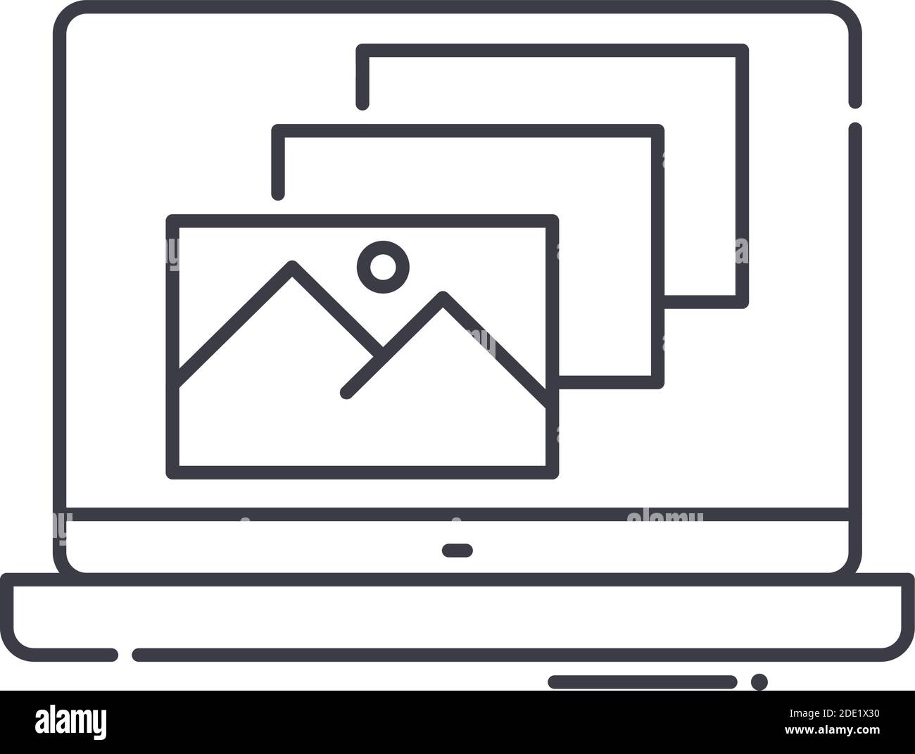 Gallery icon, linear isolated illustration, thin line vector, web ...