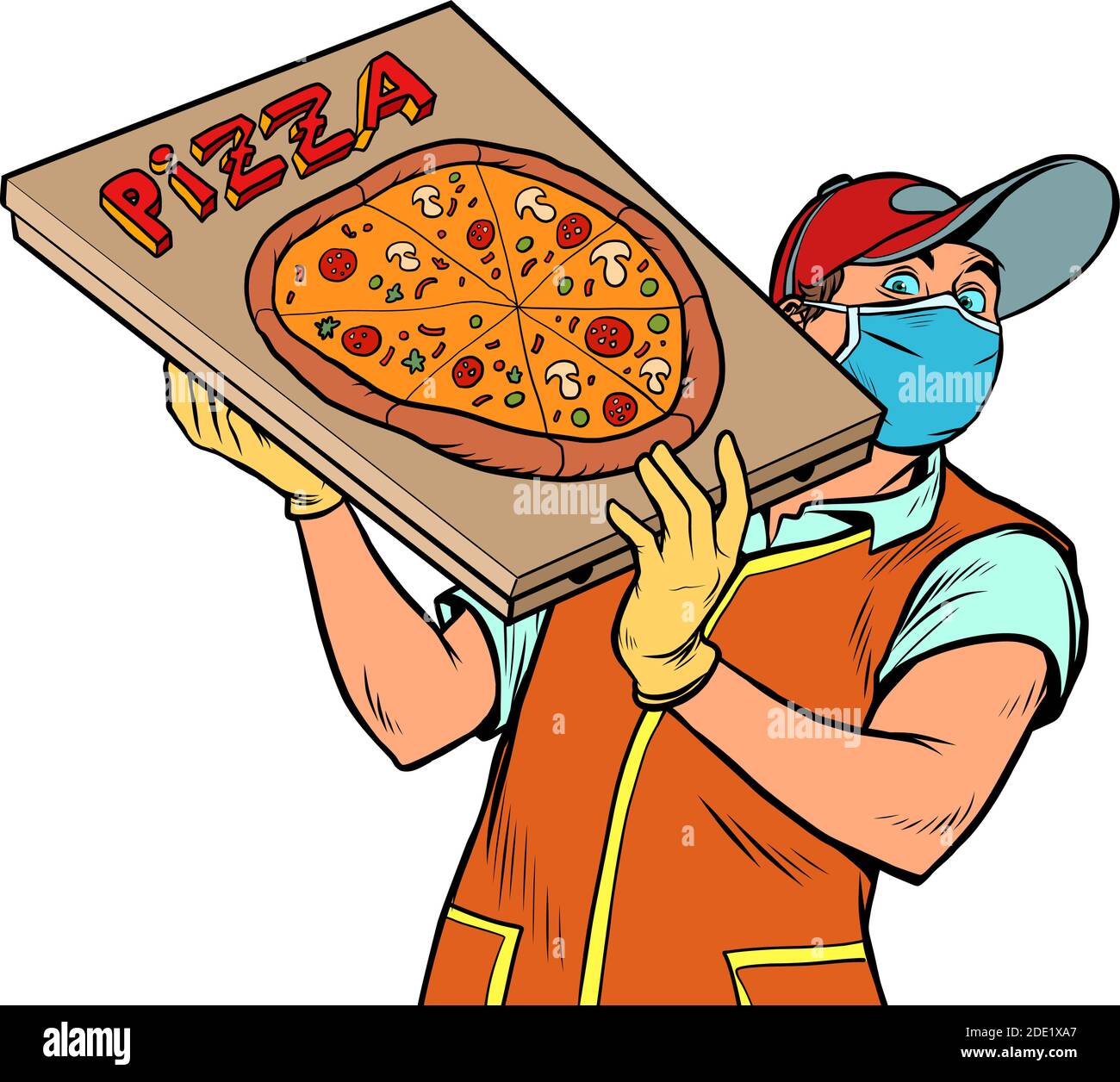 Happy delivery guy in Stock Vector Images - Alamy