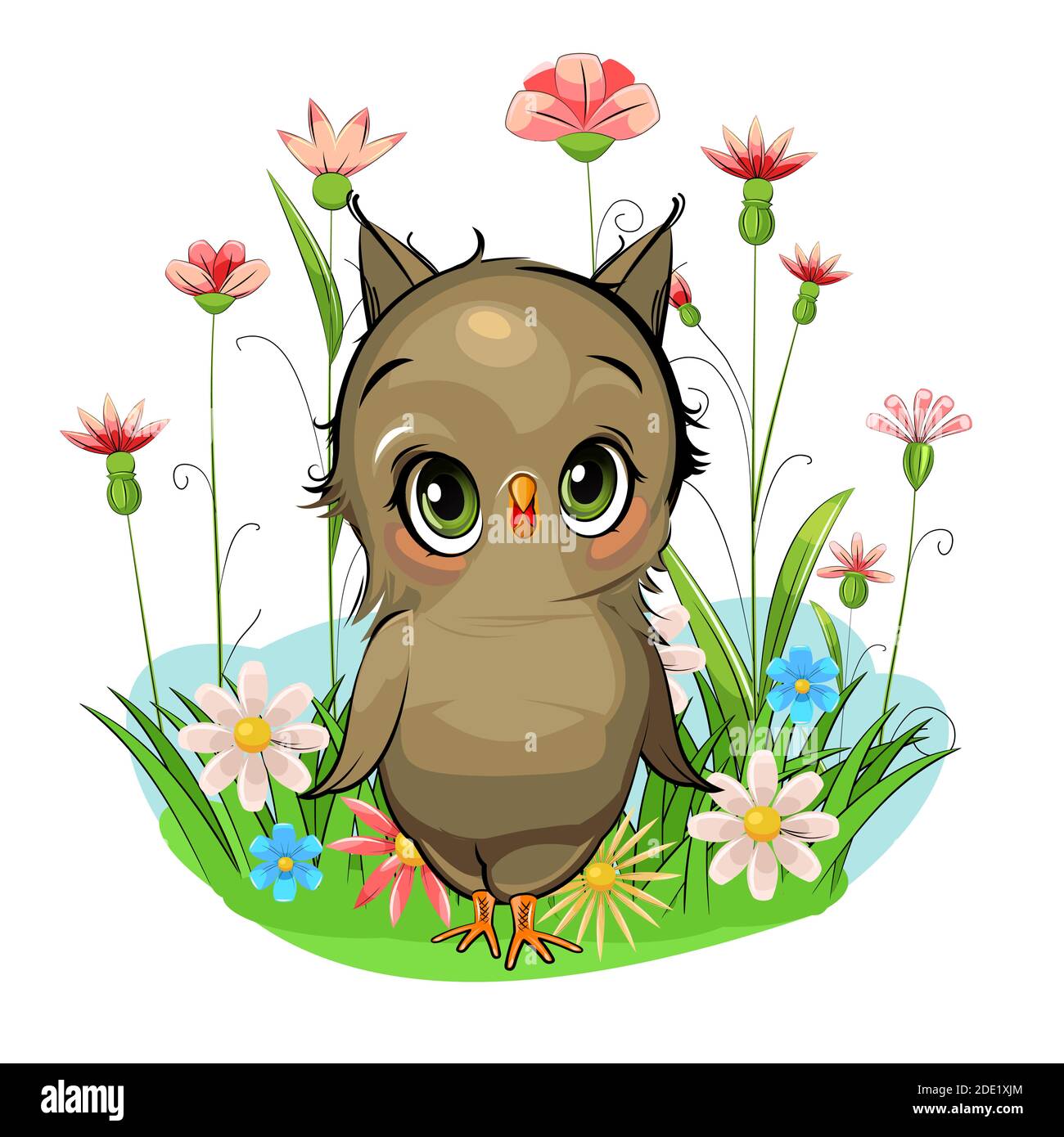 Cute Girl Owl Cartoon