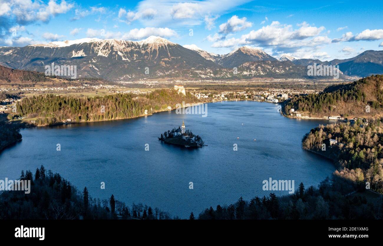 Aerial of lake bled hi-res stock photography and images - Alamy