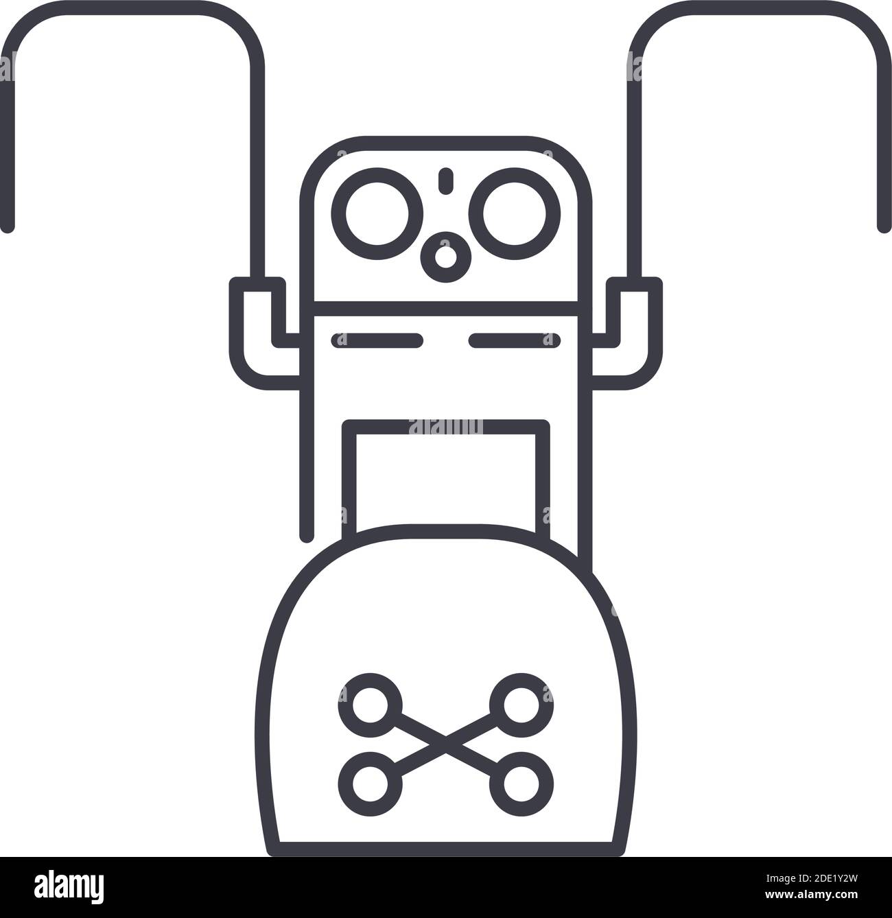 Funny avatar icon, linear isolated illustration, thin line vector, web ...