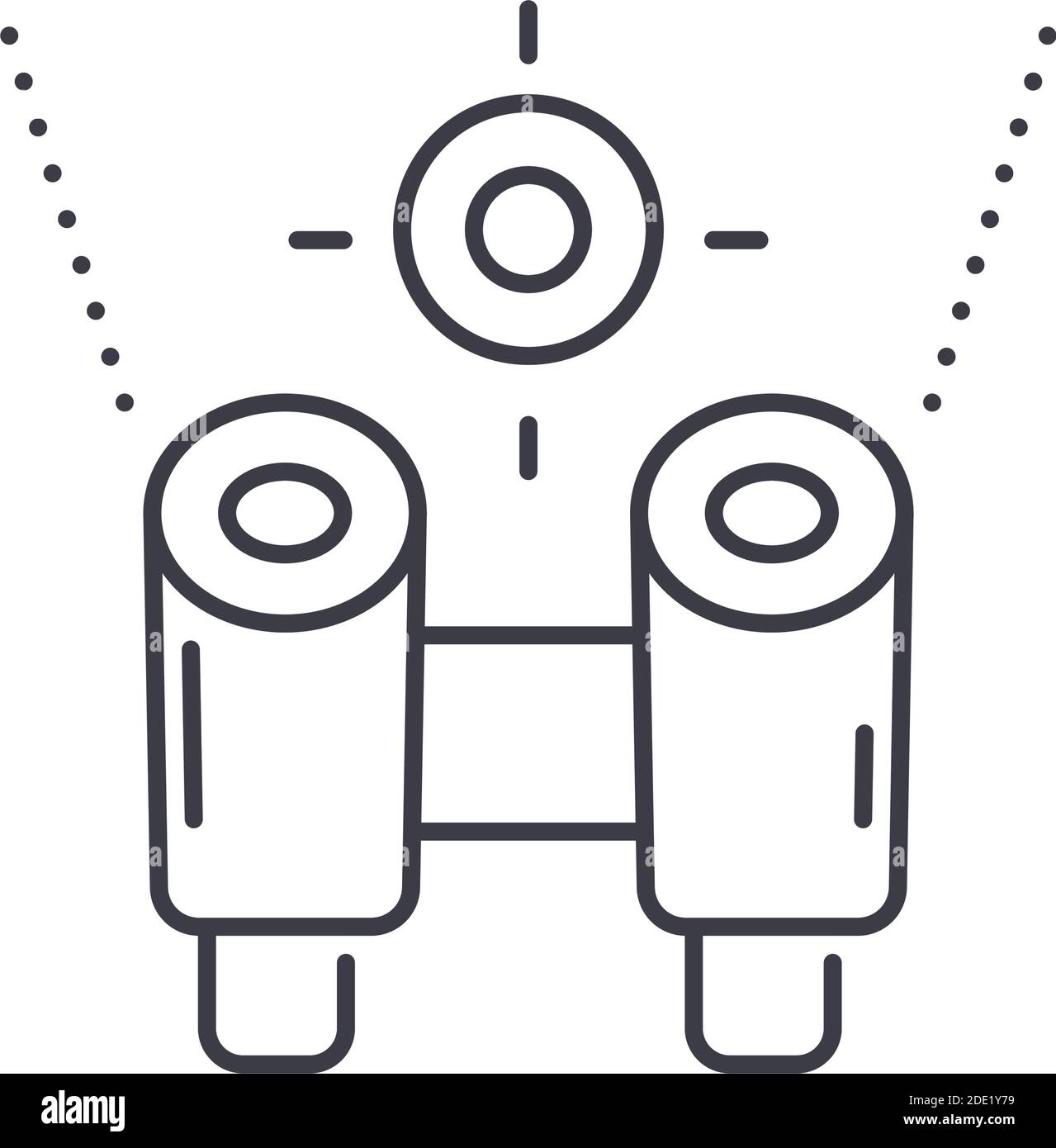 Future focus icon, linear isolated illustration, thin line vector, web ...