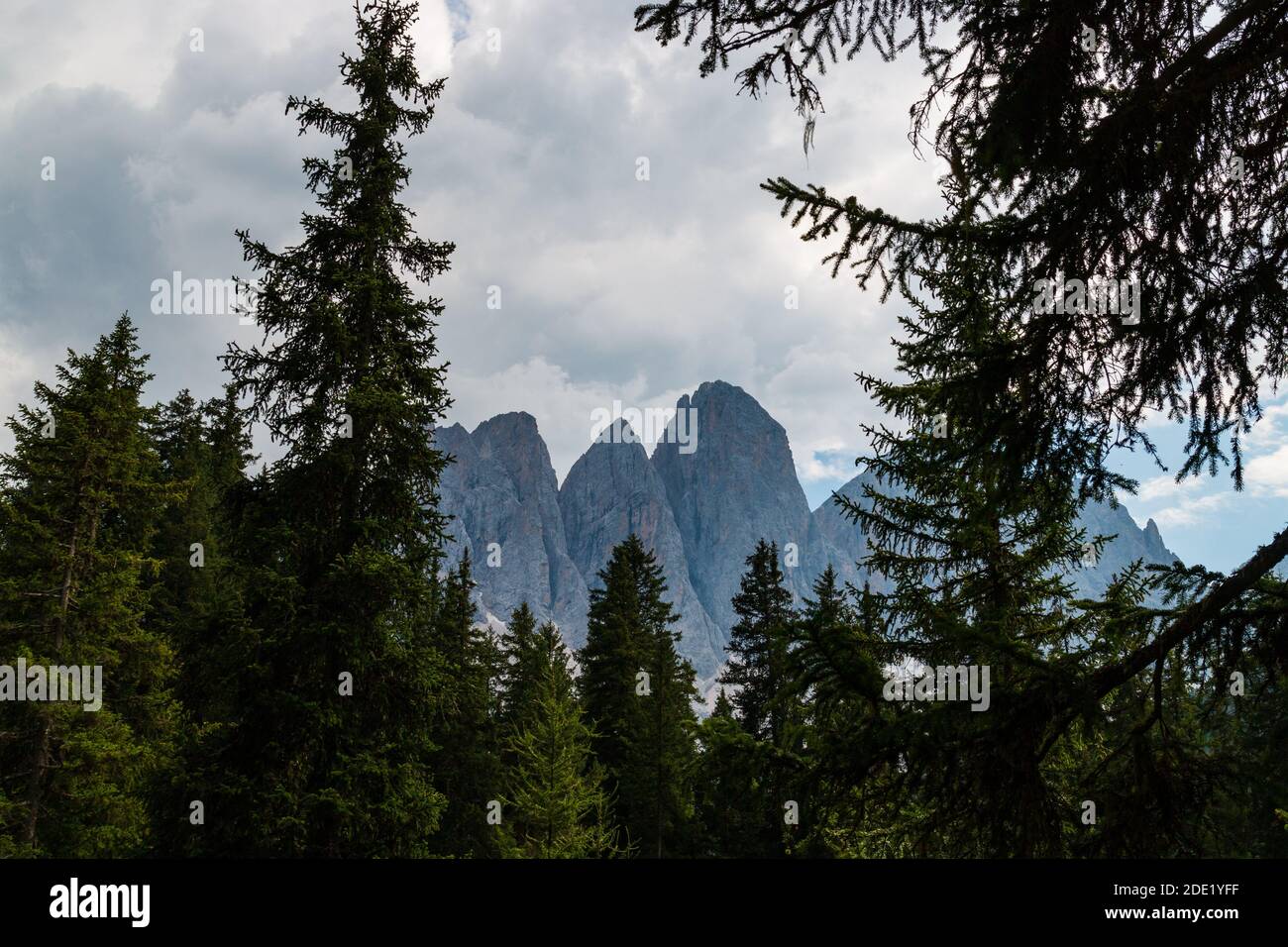 The natural park of Puez-Odle in the Val di Funes, Trentino Alto Adige ...