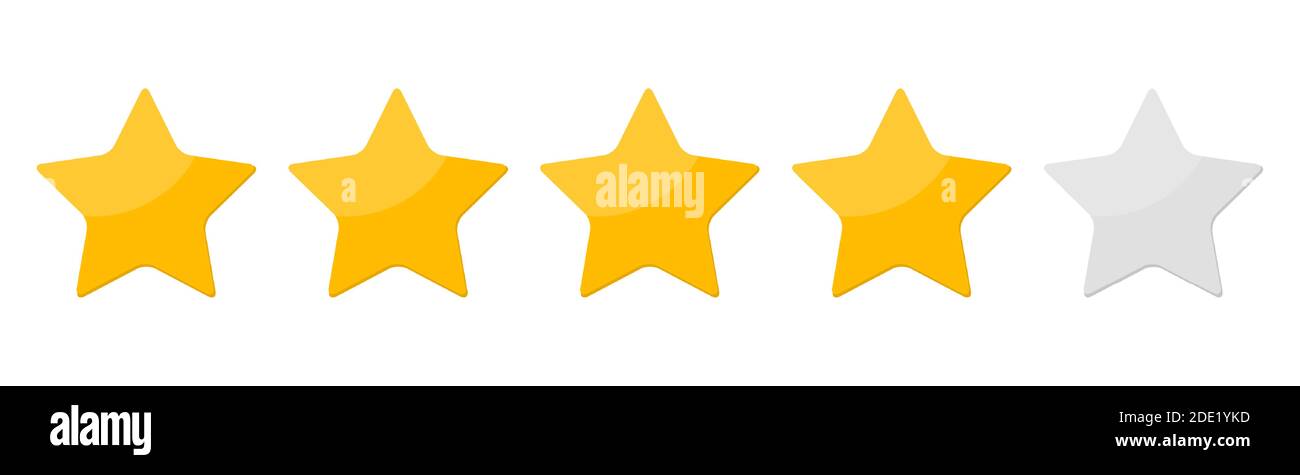 Four 4 Star rank sign Vector Illustration EPS10 Stock Vector Image ...