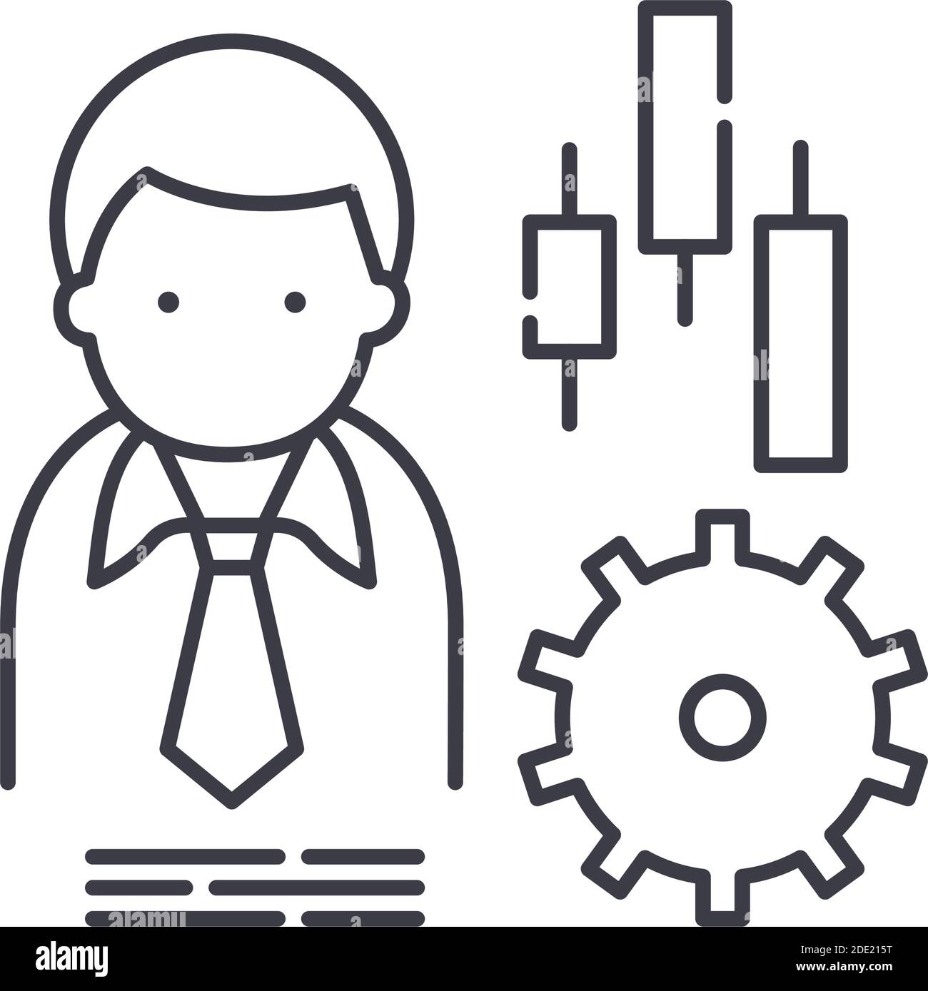 Fund investor icon, linear isolated illustration, thin line vector, web ...