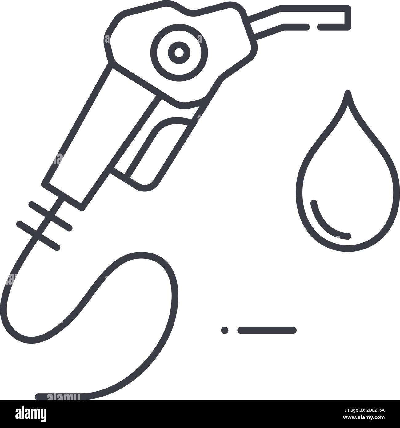 Fuel nozzle icon, linear isolated illustration, thin line vector, web ...