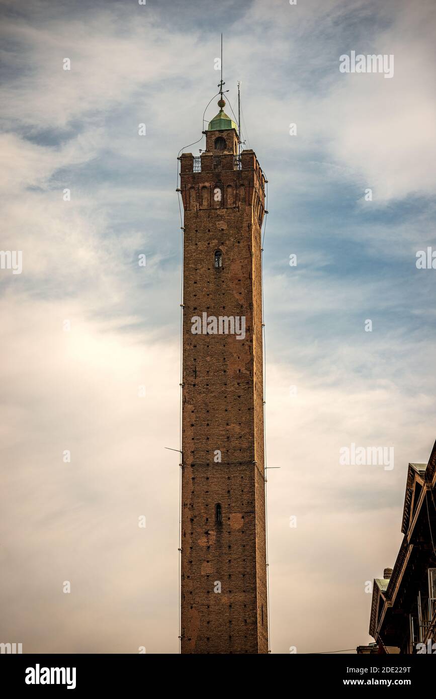 Torre degli Asinelli. One of the two towers, symbol of the city of ...