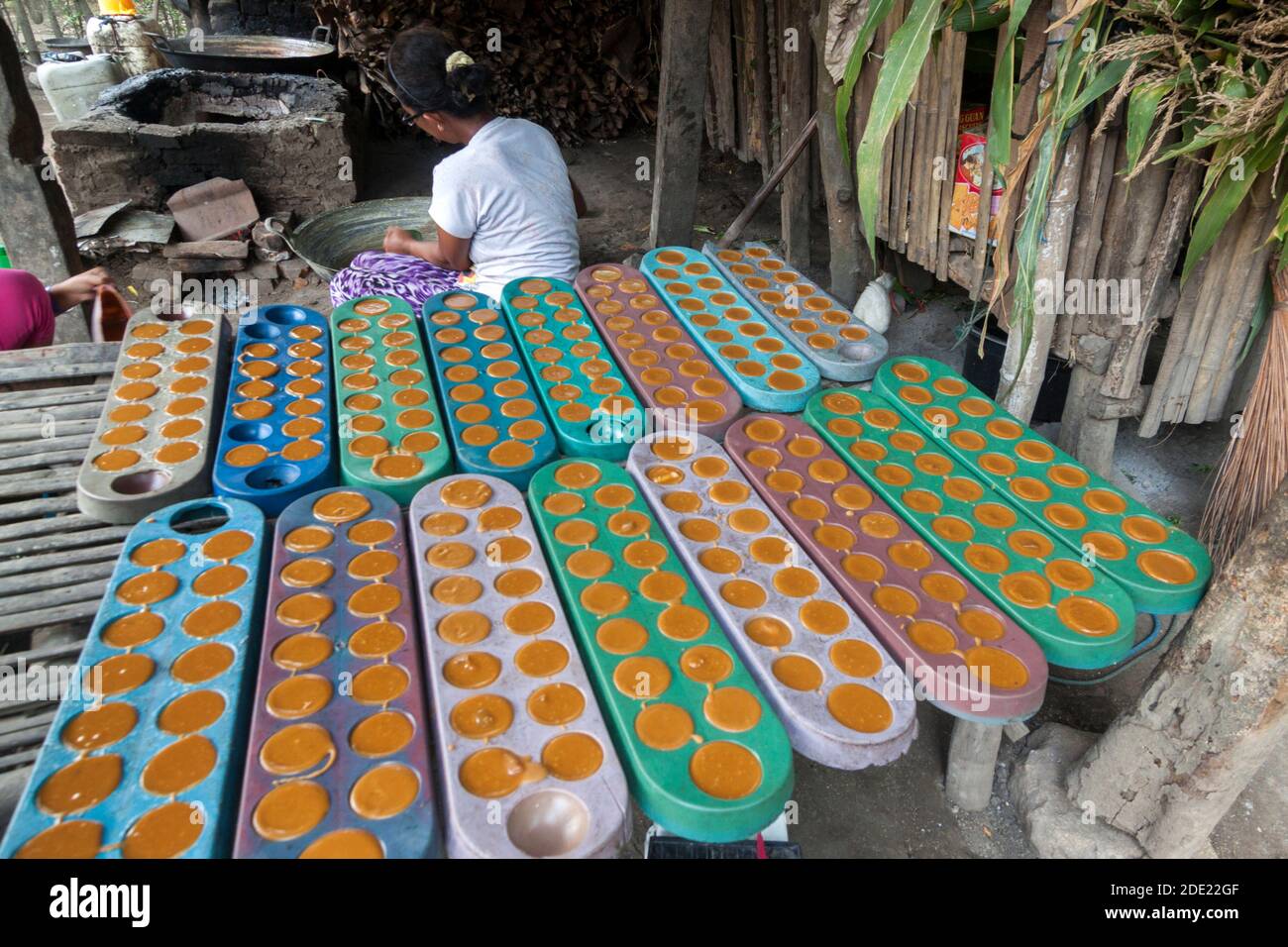 The process of making brown sugar in the traditional way Stock Photo ...