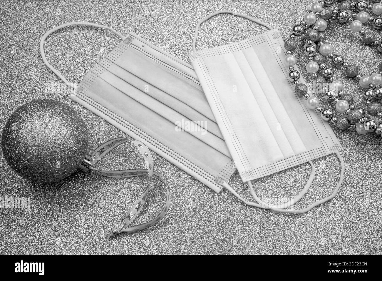 Surgical mask decorations Black and White Stock Photos & Images - Alamy