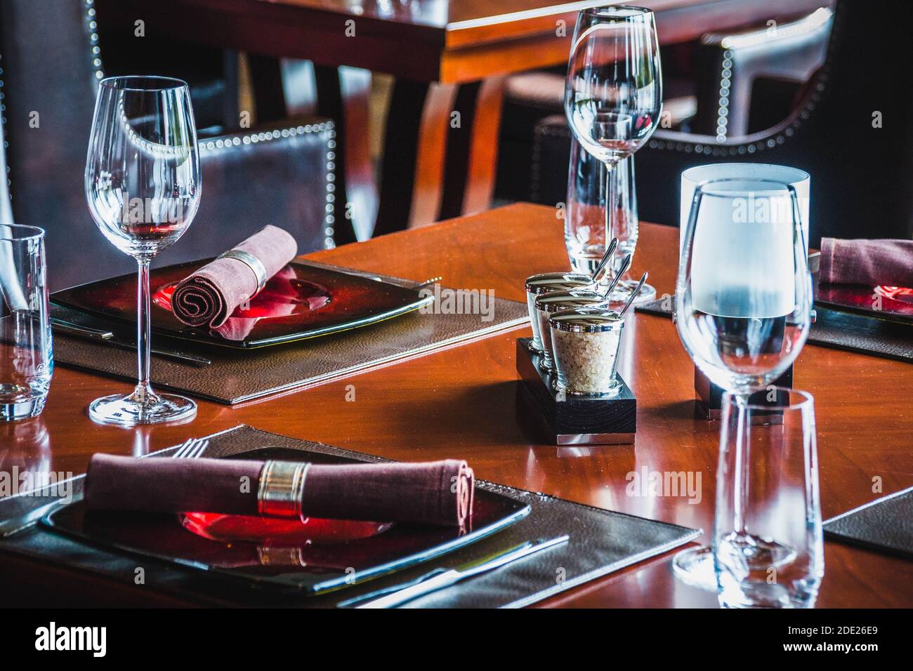 beautiful western restaurant with leather armchairs beautiful table ...