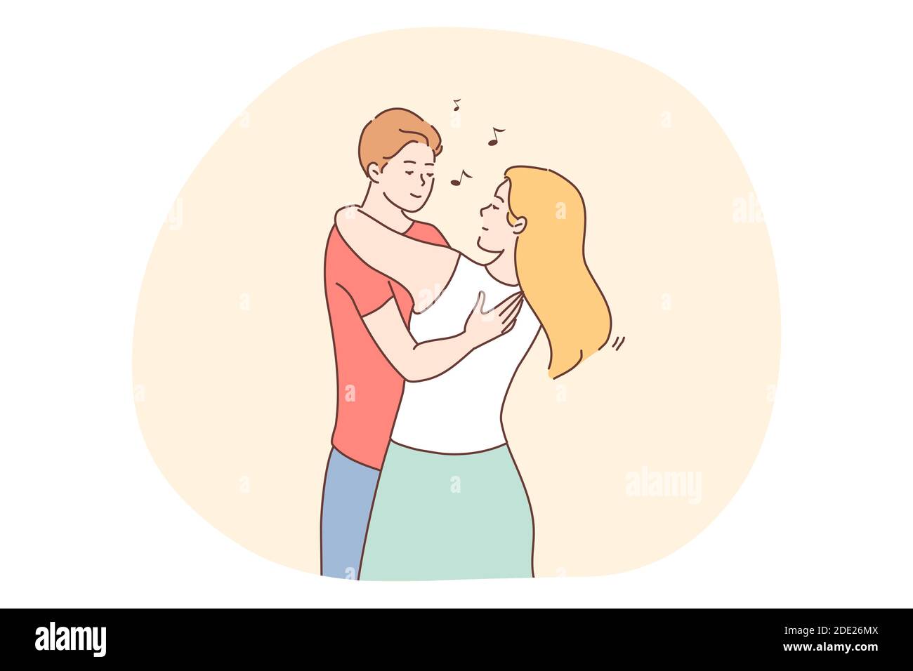 Young Cartoon Couple Husband Wife High Resolution Stock Photography and ...