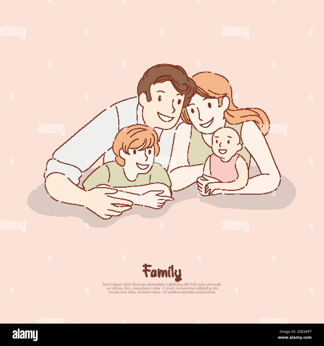 Traditional family values Stock Vector Images - Alamy