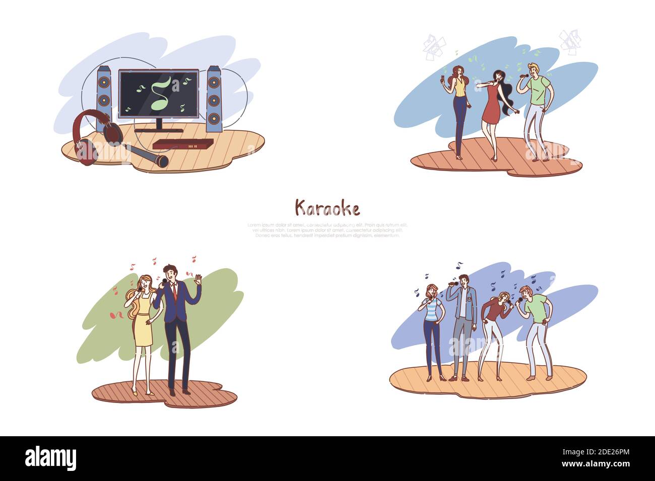 Singers group clipart hi-res stock photography and images - Alamy