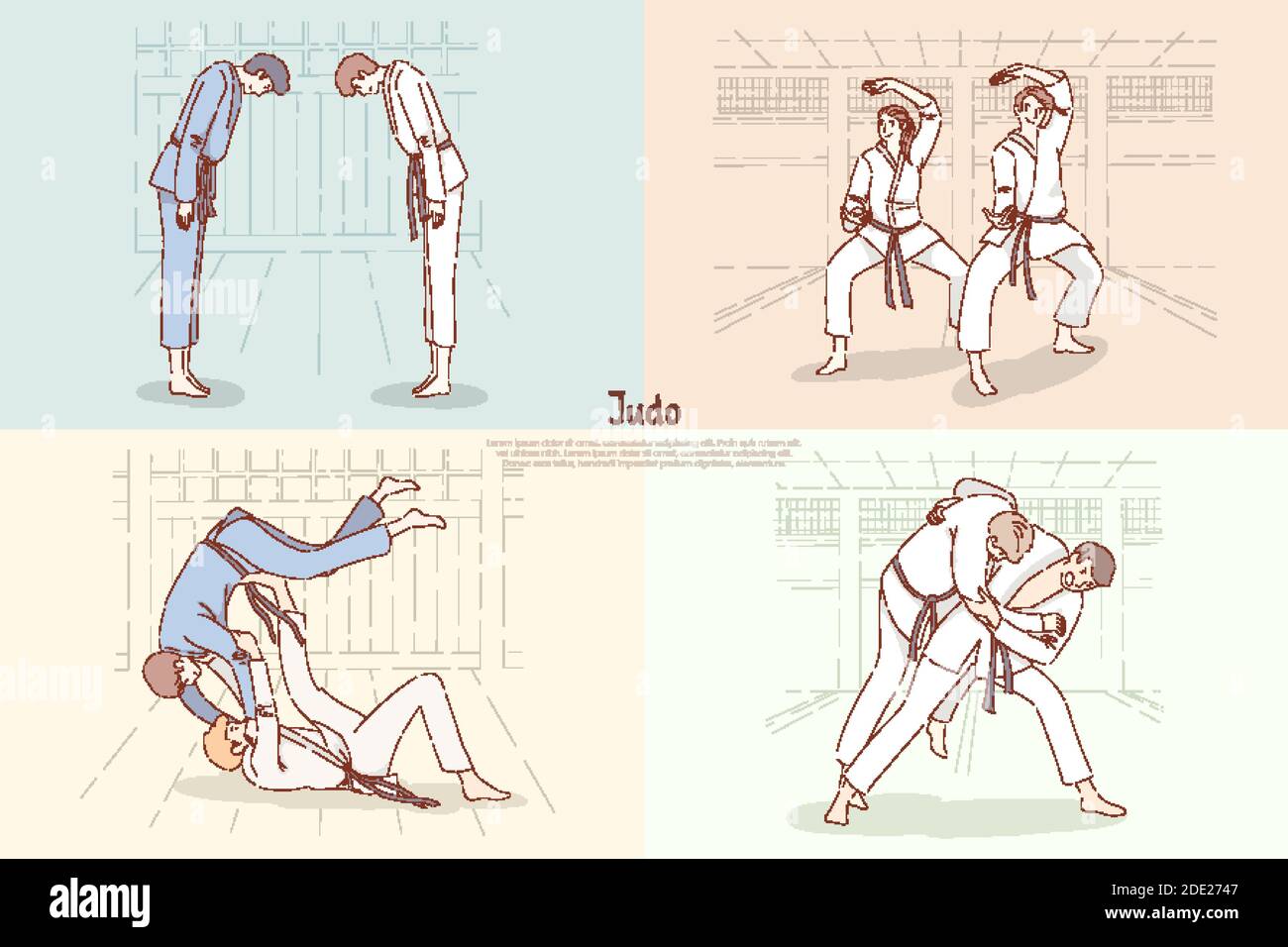 Judo students Stock Vector Images - Alamy
