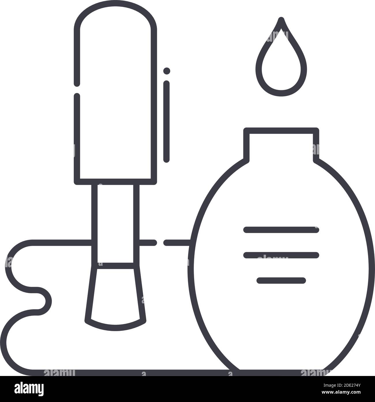 Foundation icon, linear isolated illustration, thin line vector, web ...