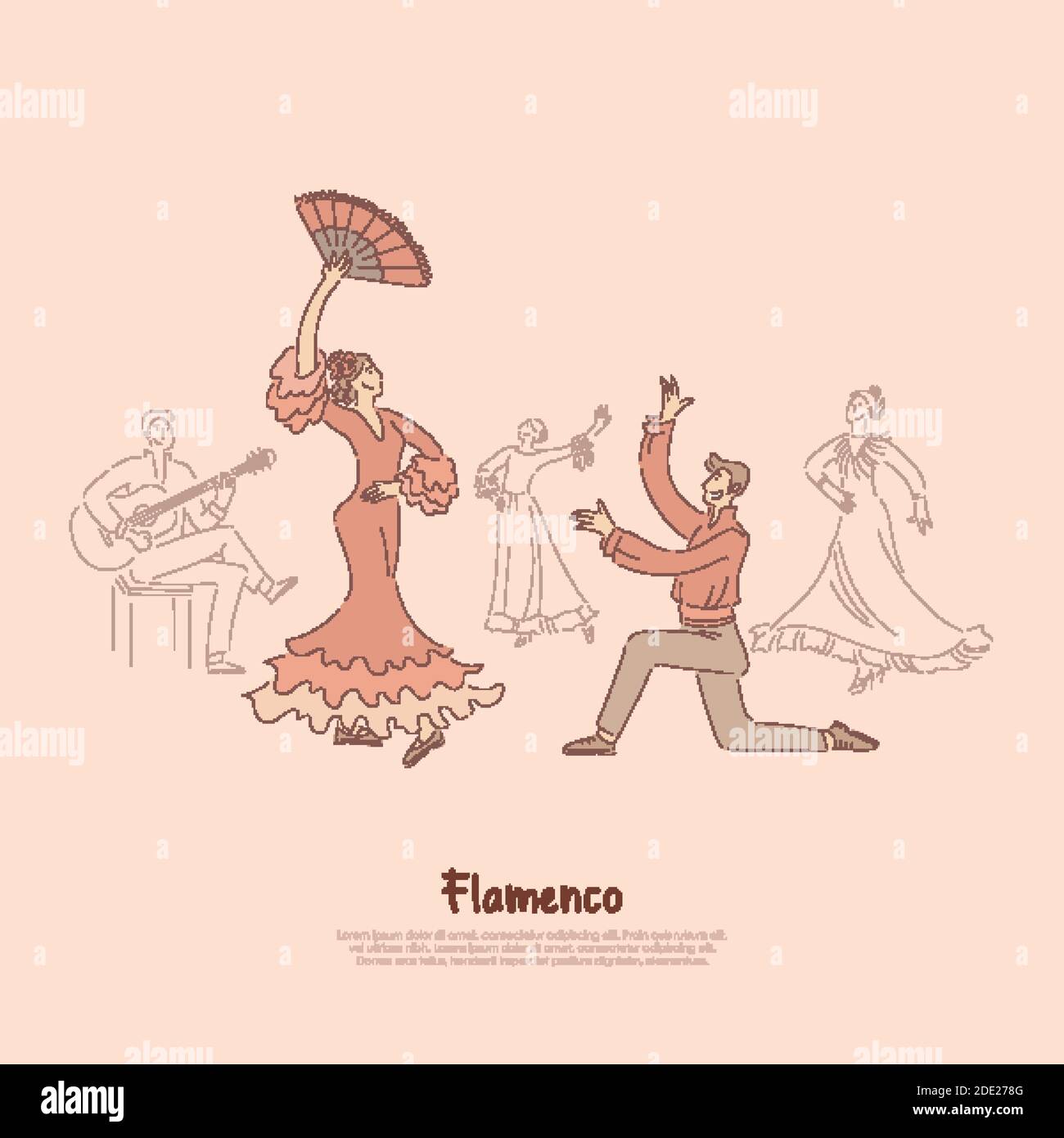 Cartoon flamenco dancer hi-res stock photography and images - Alamy