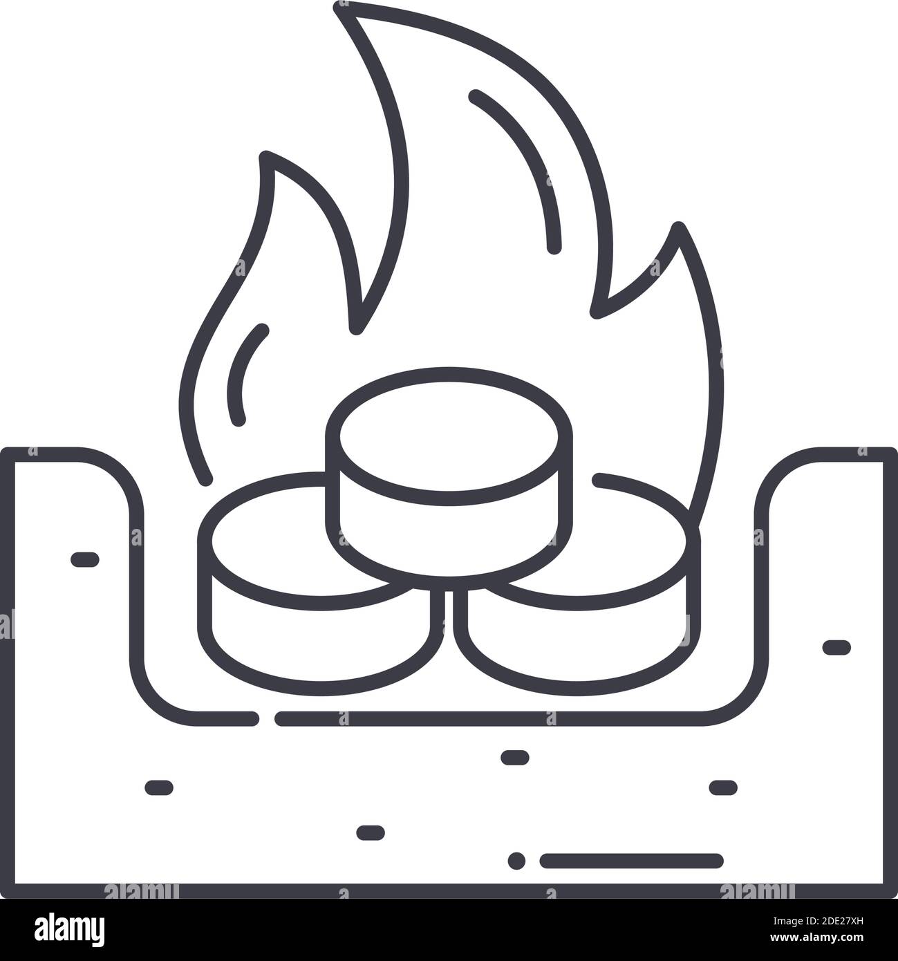 Fossil fuels icon, linear isolated illustration, thin line vector, web ... Fossil fuels icon, linear isolated illustration, thin line vector, web ...