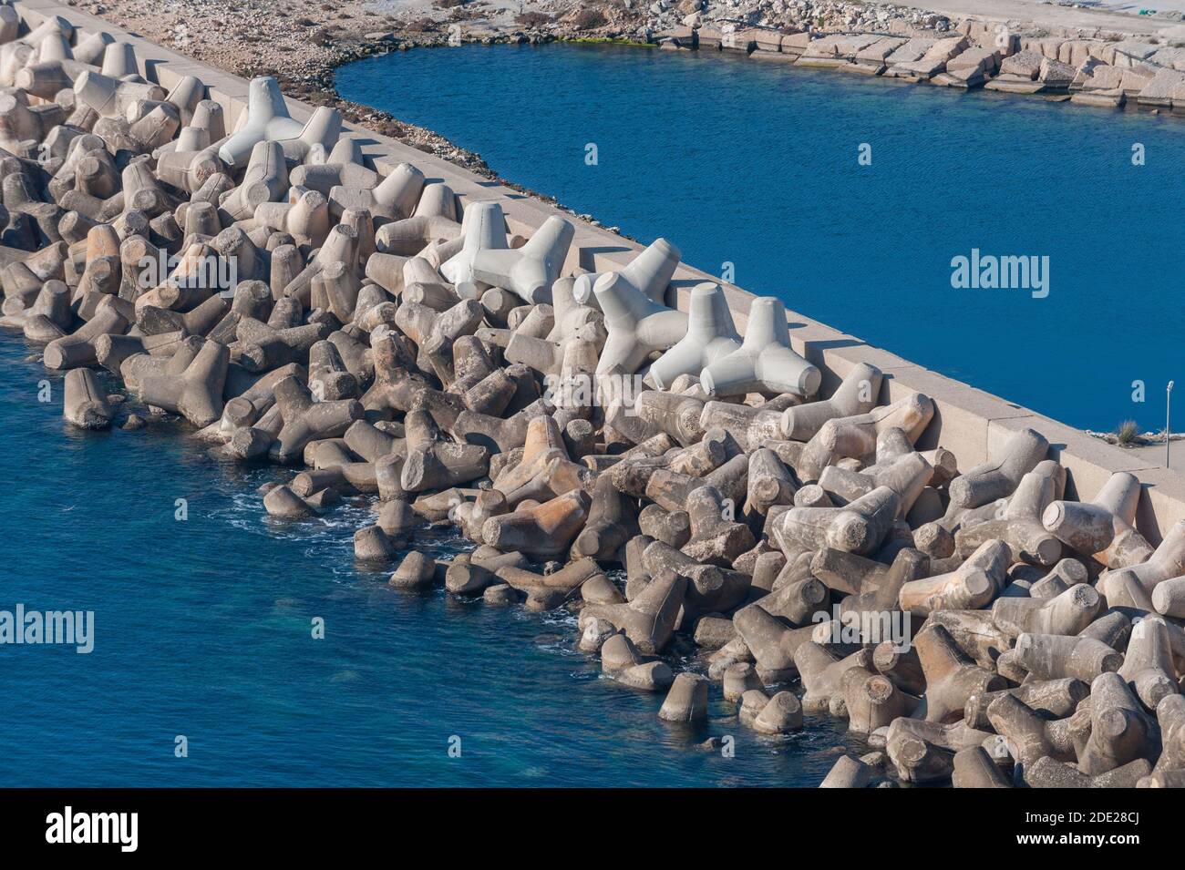 Concrete blocks for the port docks Stock Photo - Alamy