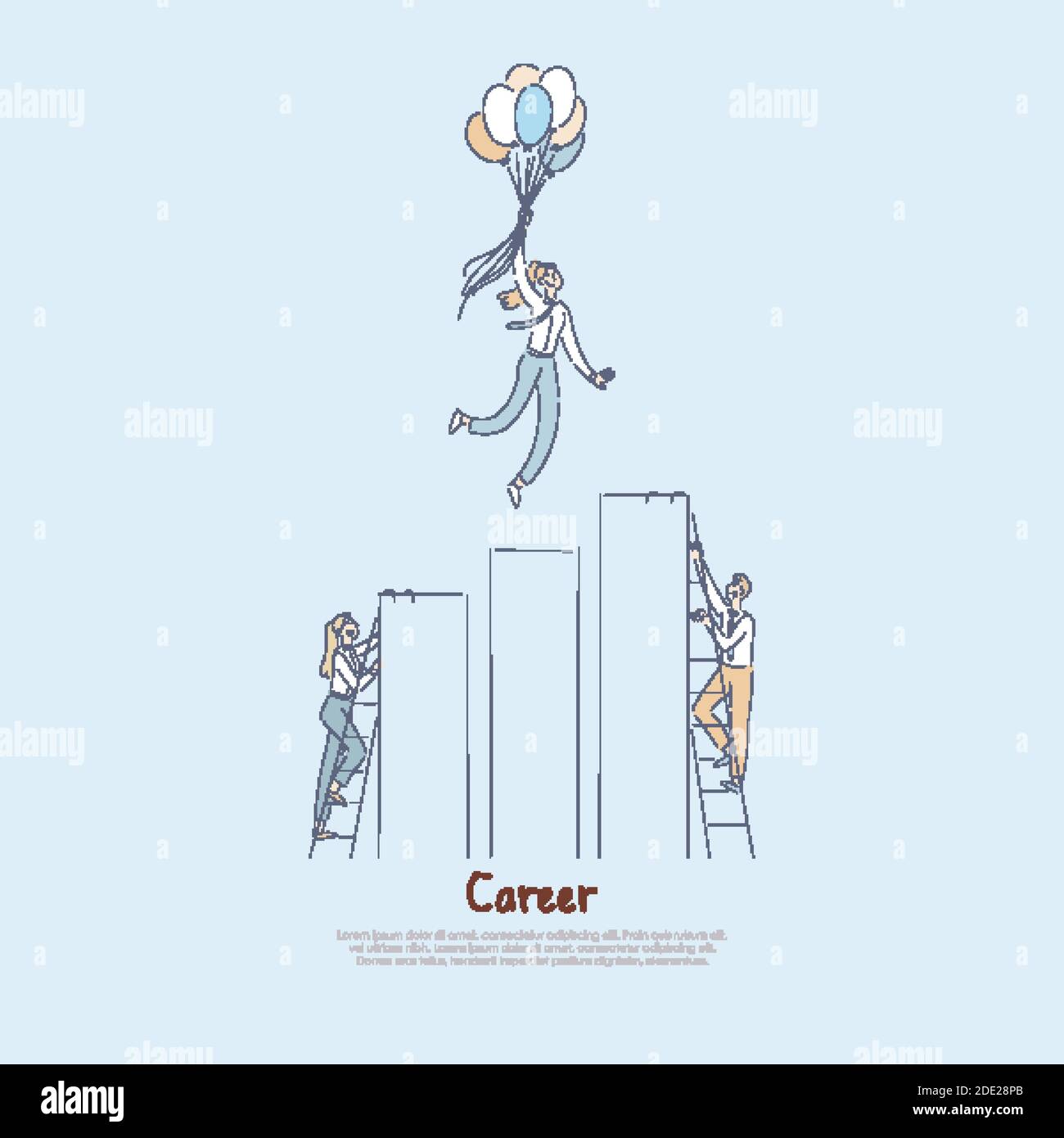 Woman reaching goals Stock Vector Images - Alamy