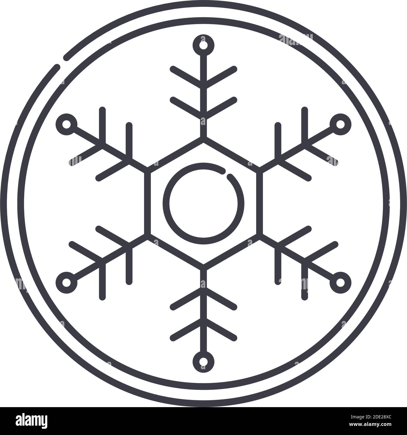 Freezing icon, linear isolated illustration, thin line vector, web ...