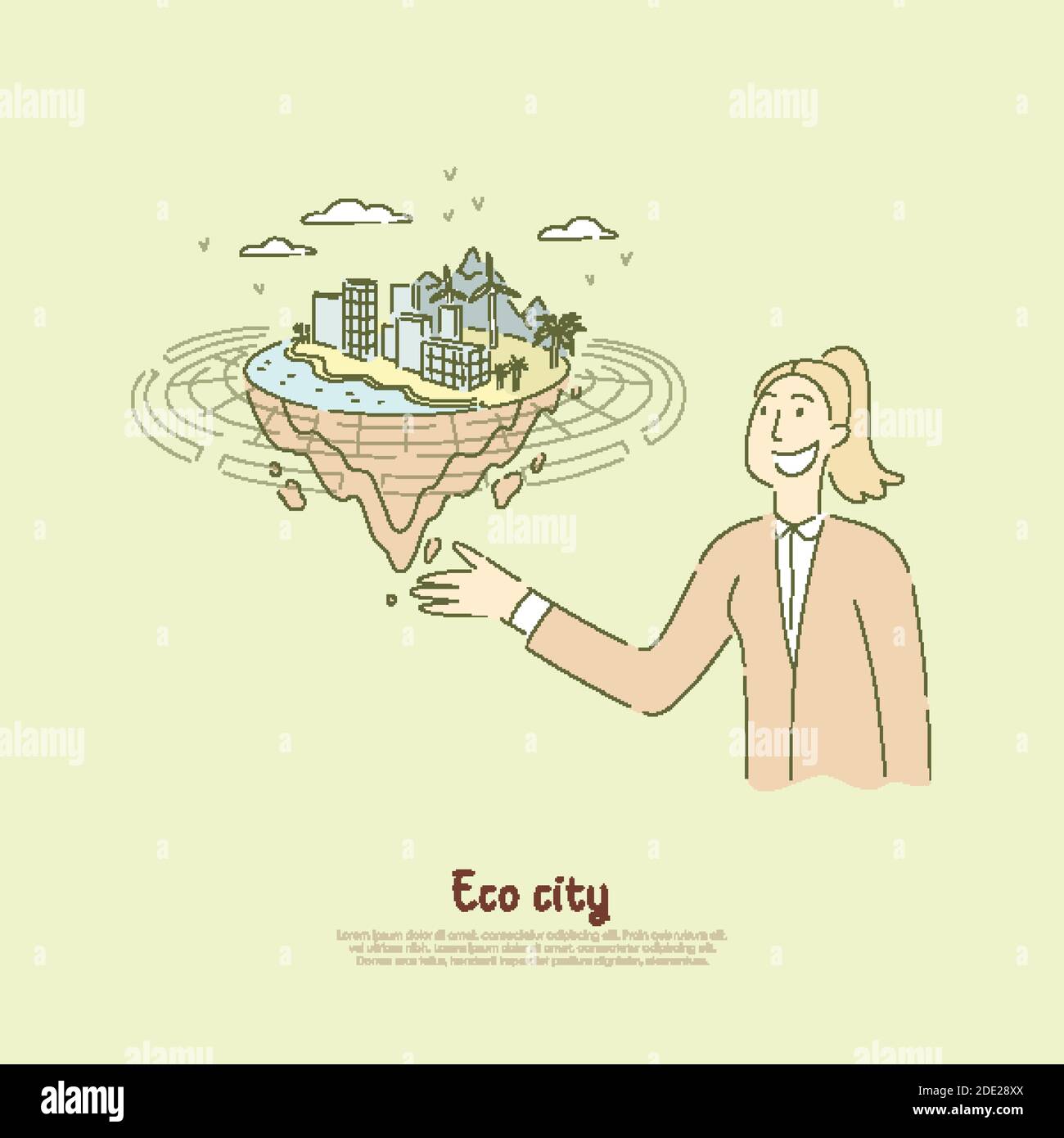 Environmentally friendly island Stock Vector Images - Alamy