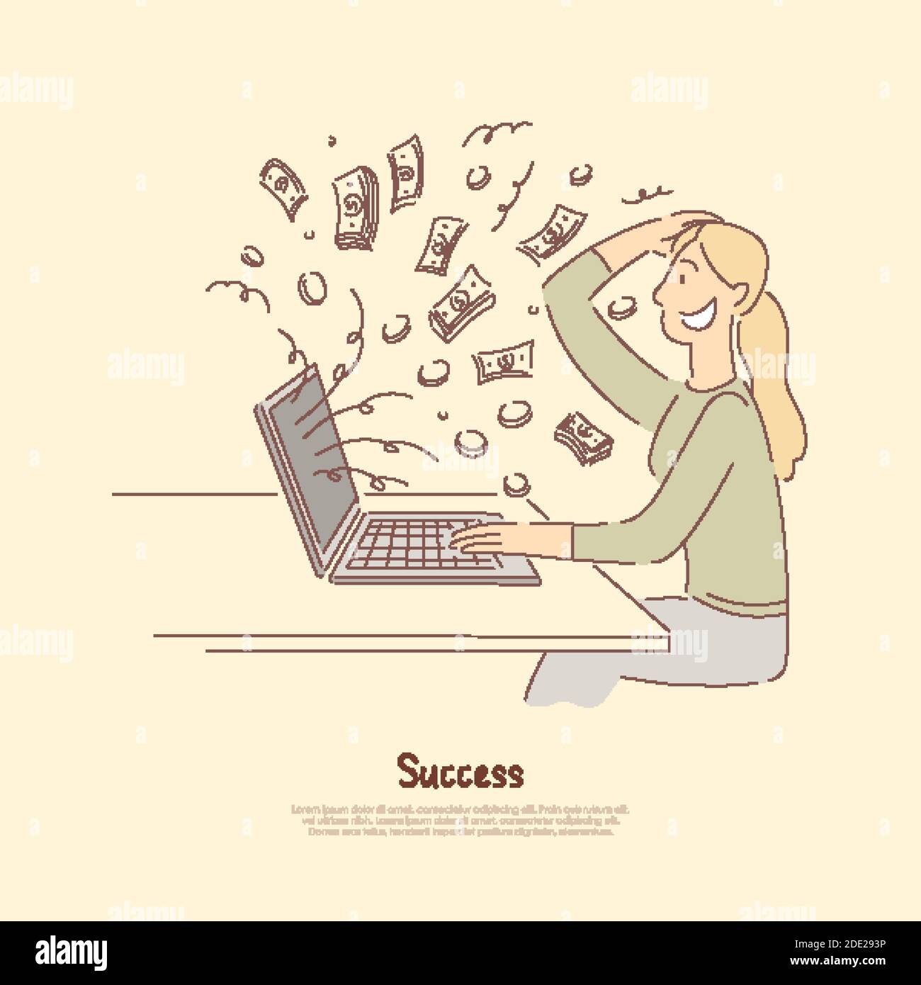 Well paid work Stock Vector Images - Alamy