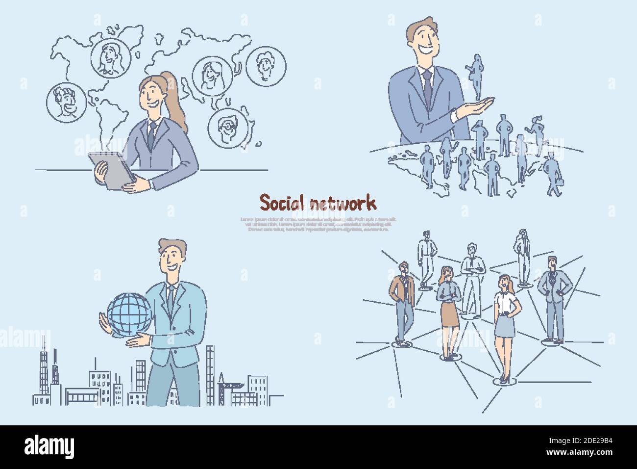 Woman having business call online on tablet, global communication in ...